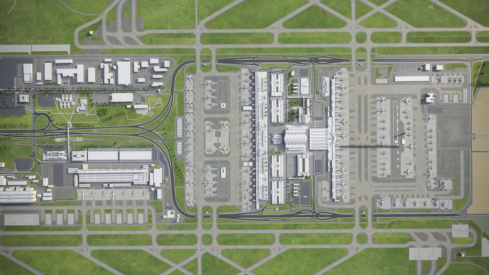 Munich International Airport - MUC 3D Model by 3dcitymodels