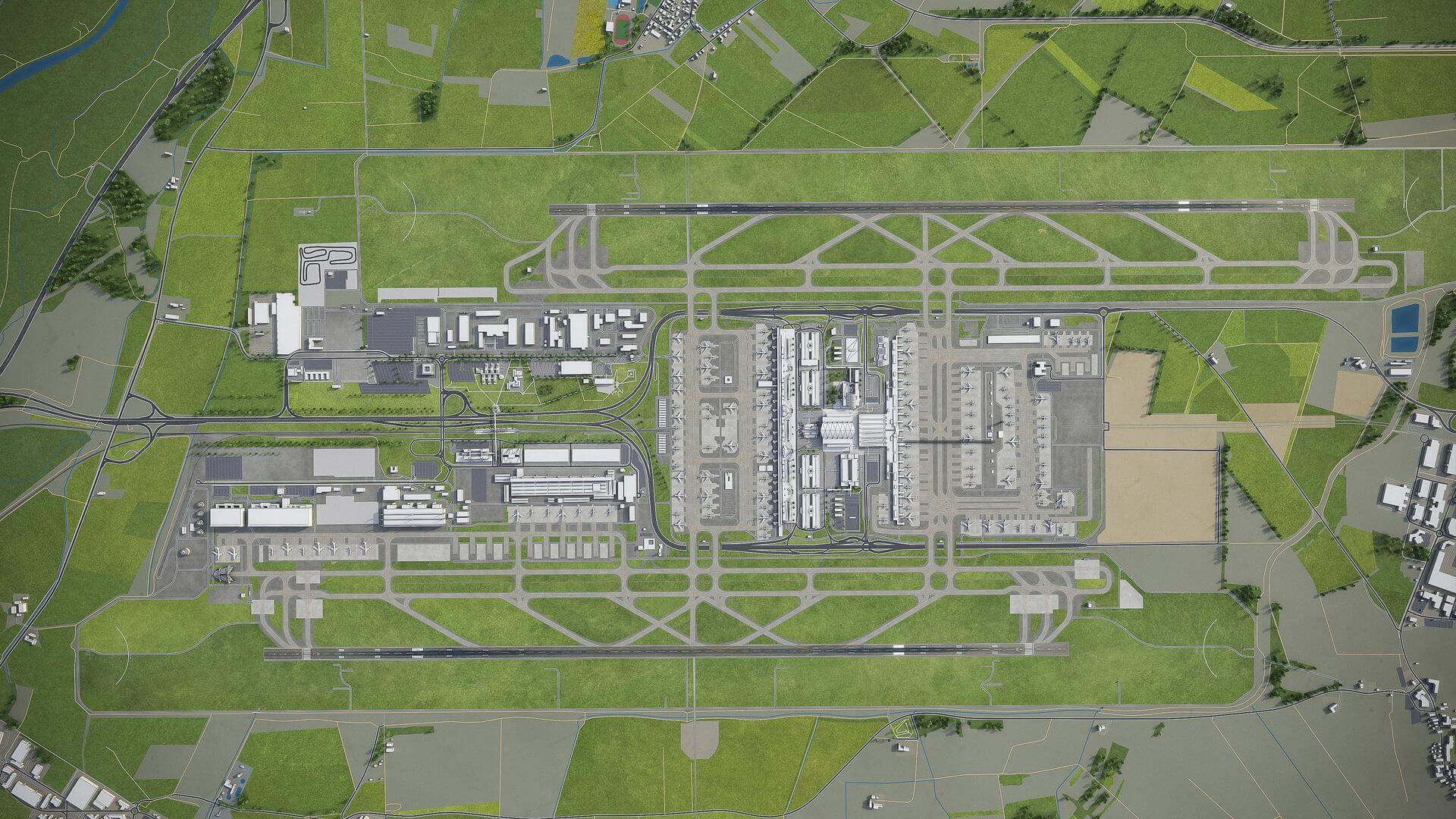 Munich International Airport - MUC 3D Model by 3dcitymodels