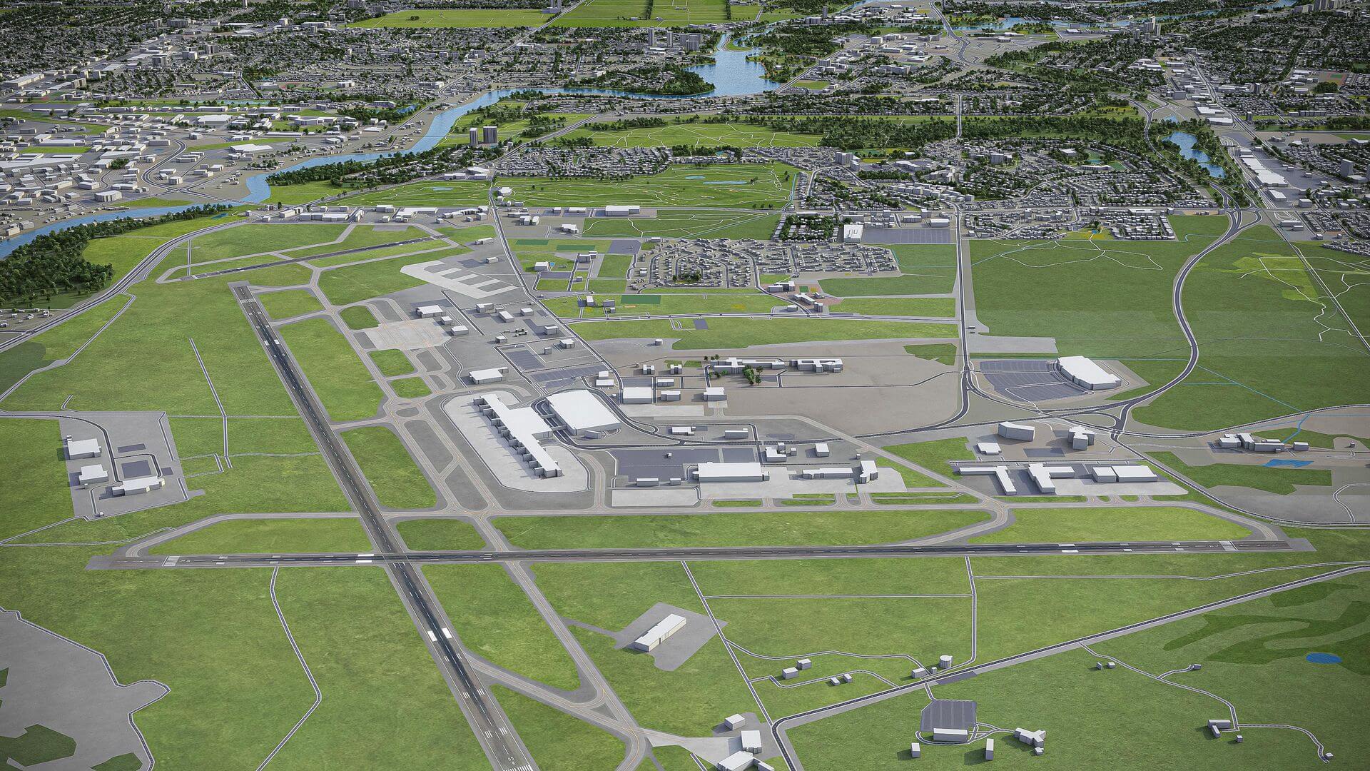 Ottawa International Airport - YOW 3D Model by 3dcitymodels
