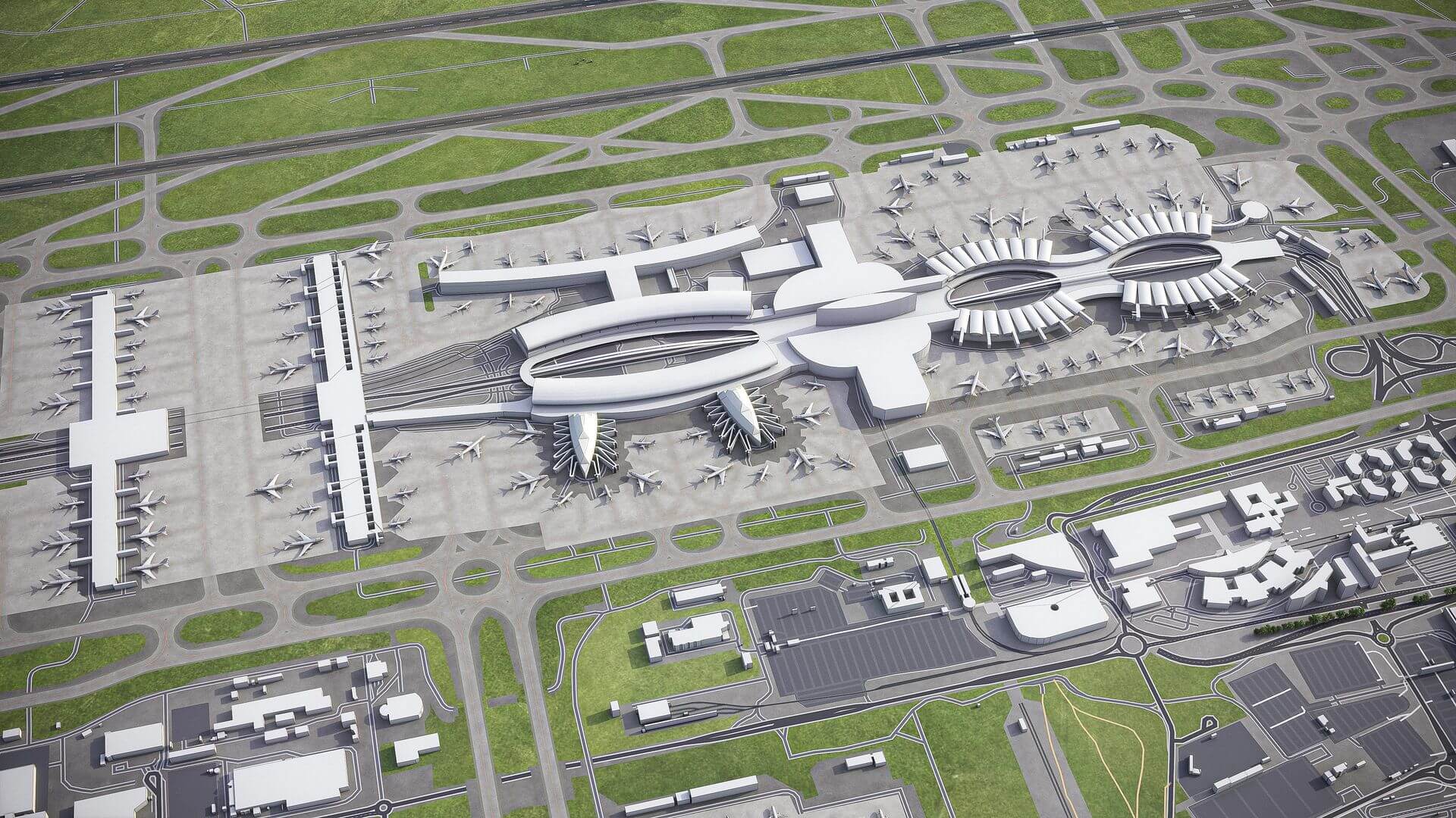 Paris Charles De Gaulle Airport - CDG 3D Model by 3dcitymodels