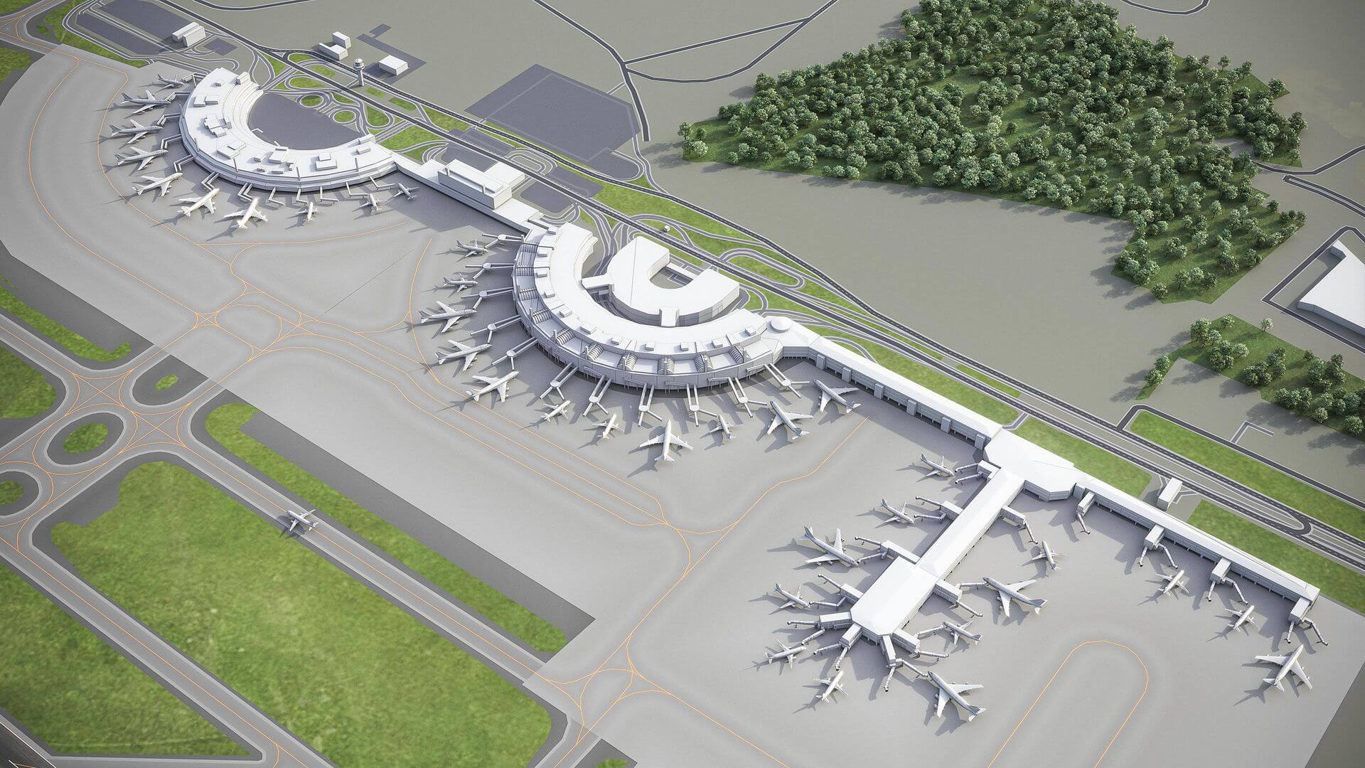 RIOgaleao - Tom Jobim International Airport - GIG 3D Model by 3dcitymodels