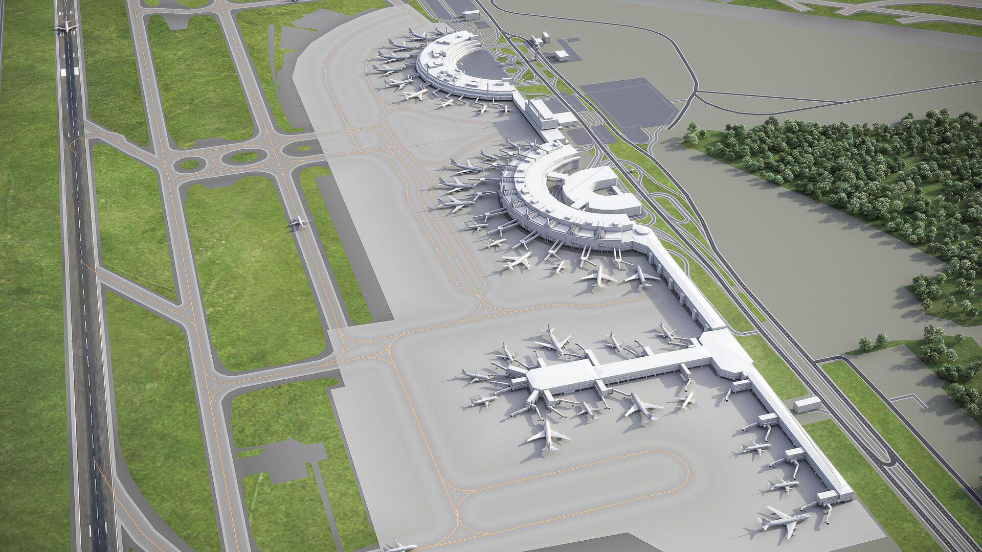 RIOgaleao - Tom Jobim International Airport - GIG 3D Model by 3dcitymodels