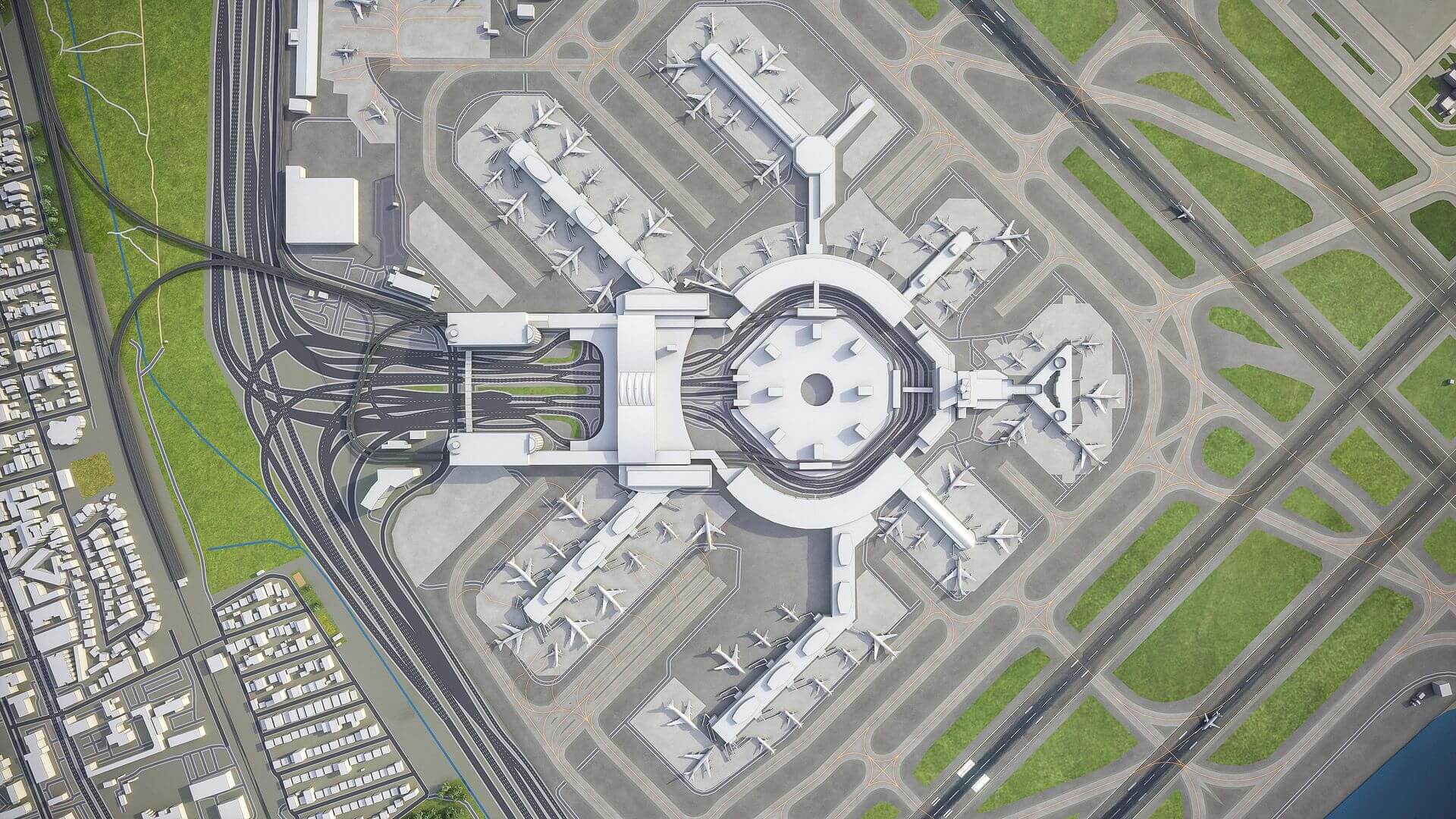 San Francisco International Airport - SFO 3D Model by 3dcitymodels