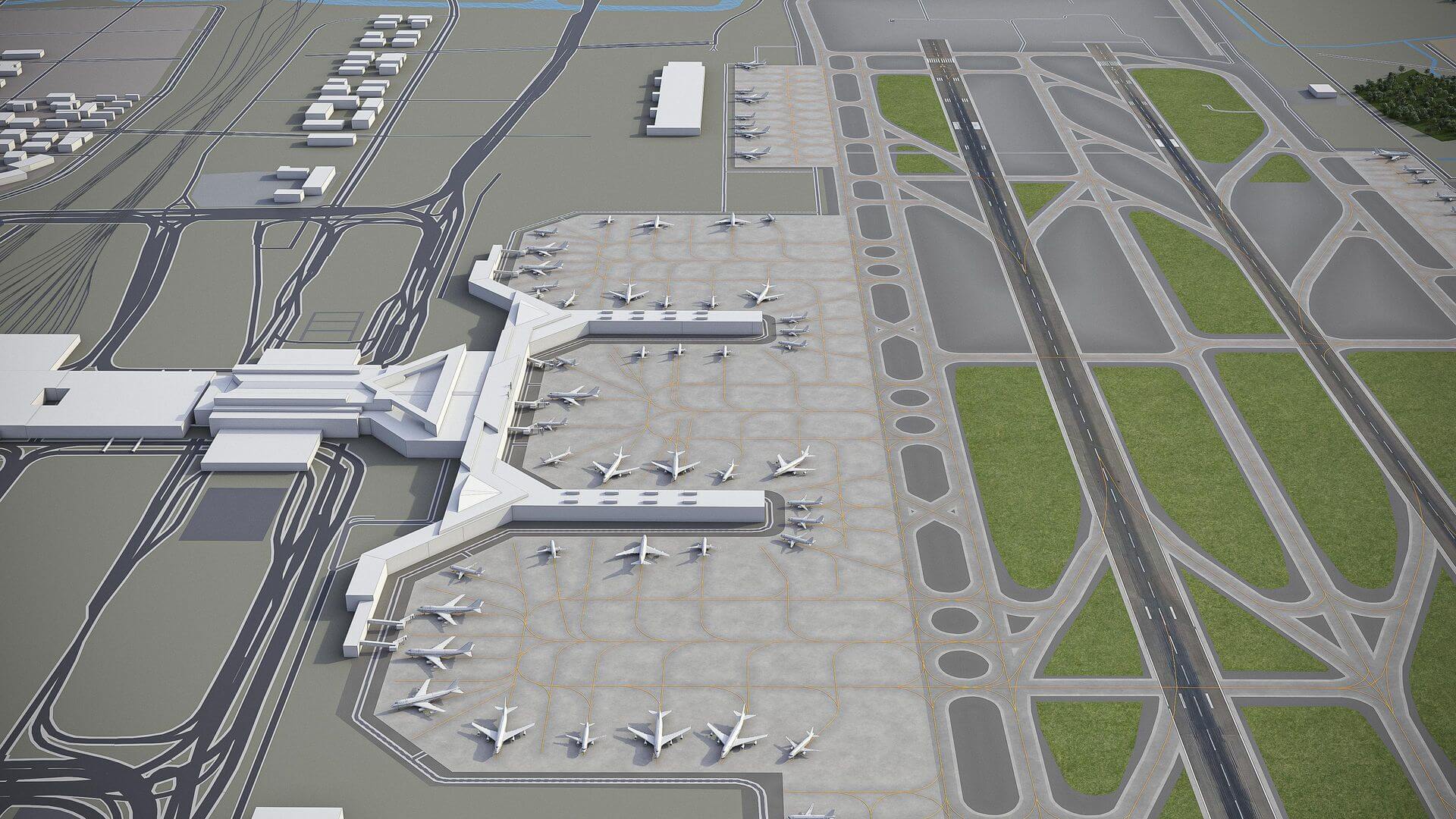 Shanghai Hongqiao International Airport - SHA 3D Model by 3dcitymodels