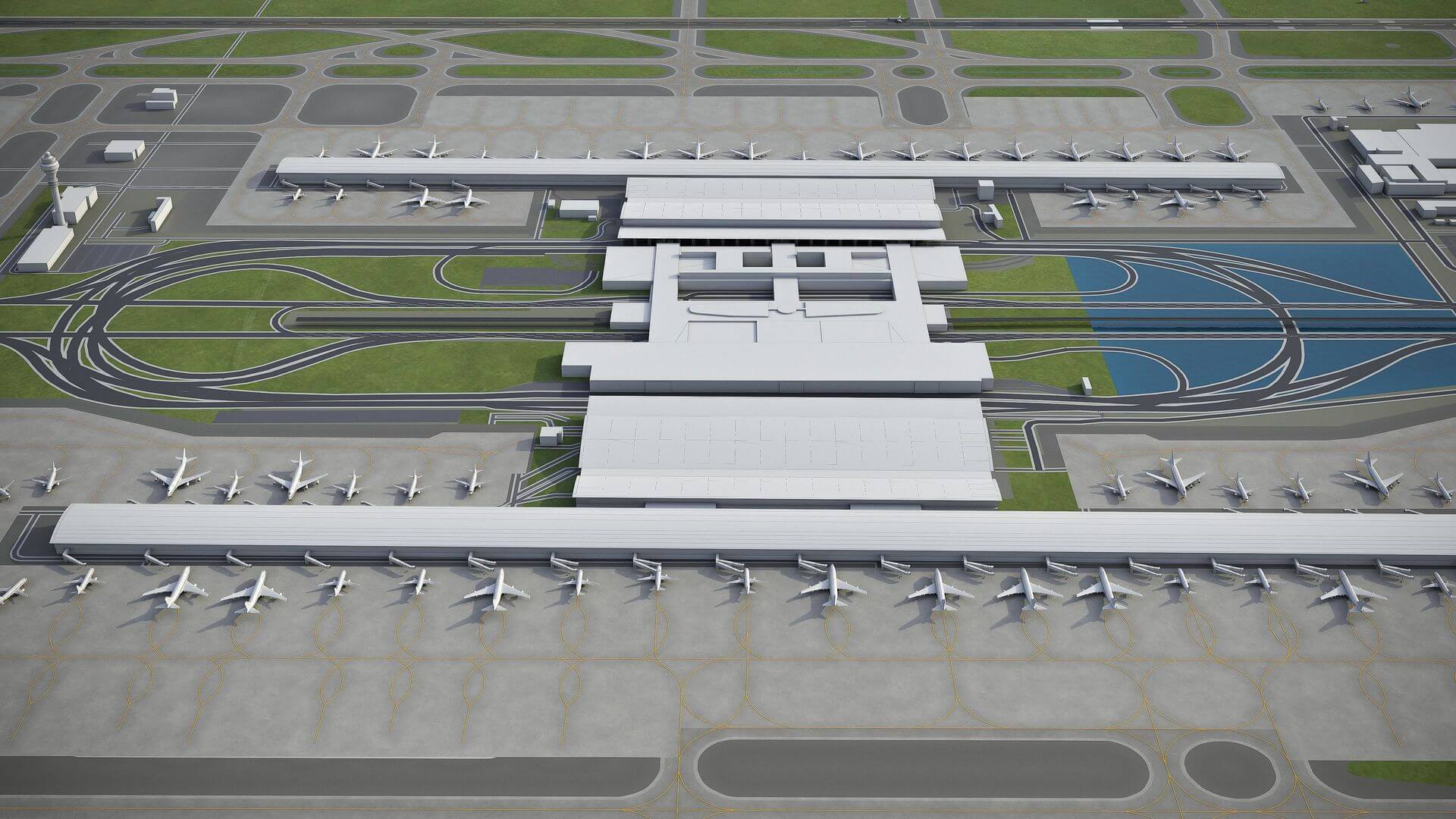 Shanghai Pudong International Airport - PVG 3D Model by 3dcitymodels