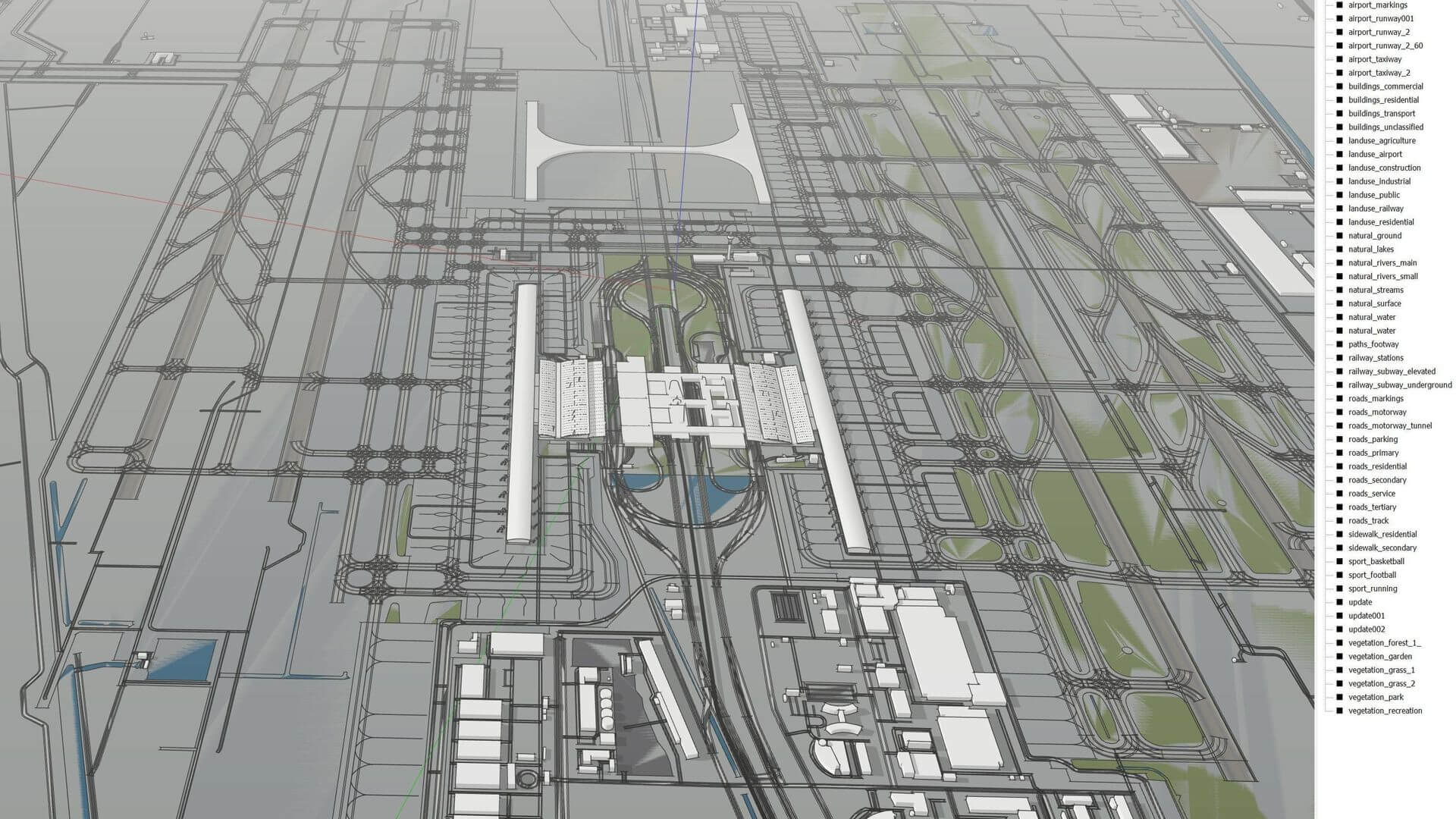 Shanghai Pudong International Airport - PVG 3D Model by 3dcitymodels