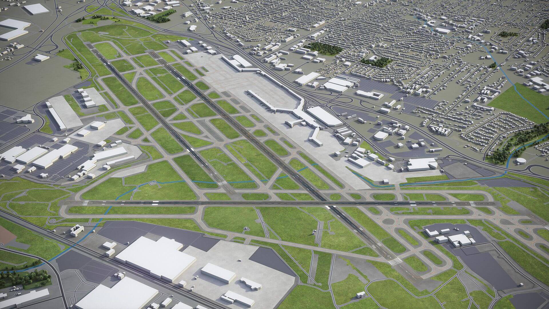 St Louis Lambert International Airport - STL 3D Model by 3dcitymodels