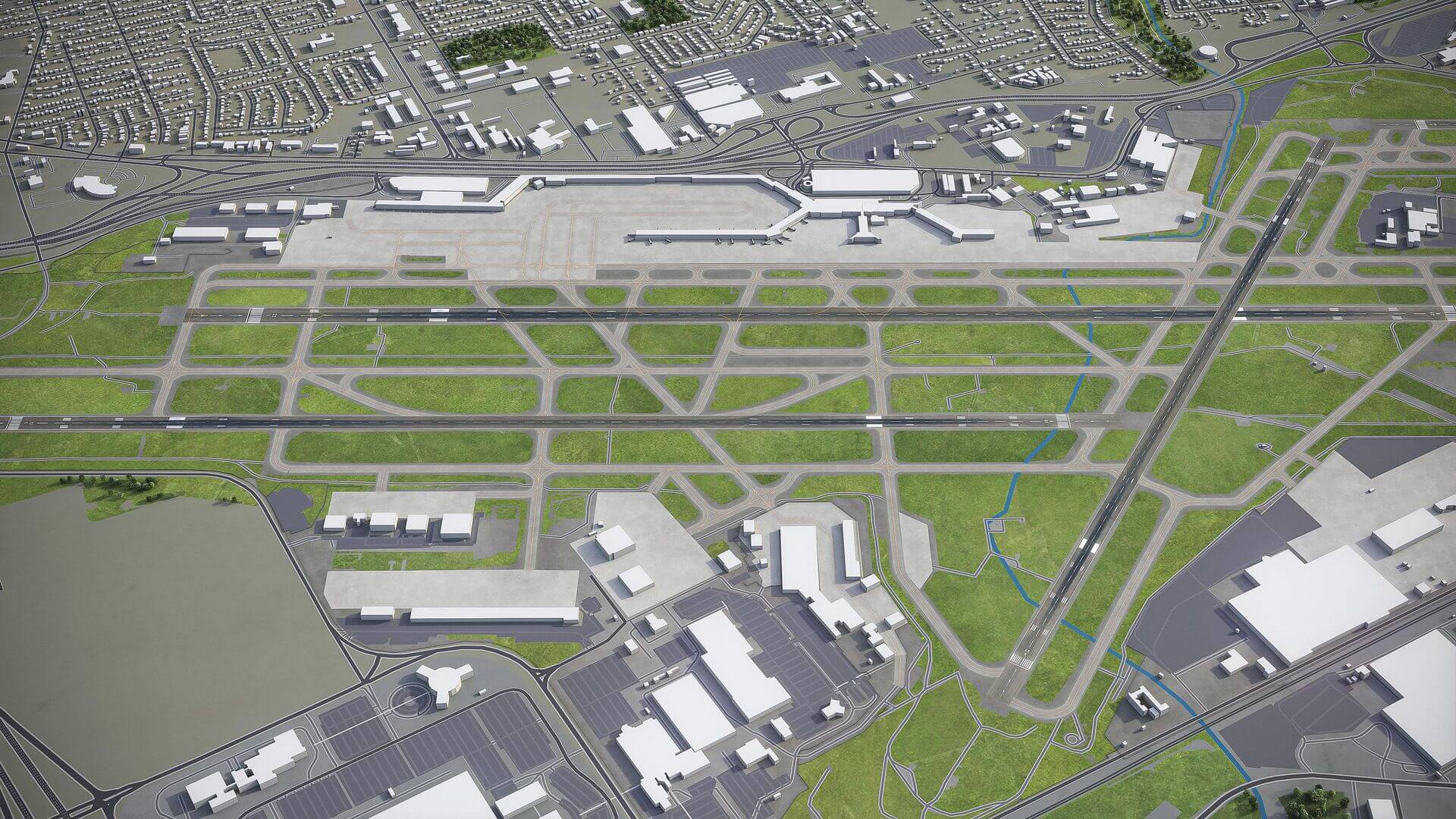 St Louis Lambert International Airport - STL 3D Model by 3dcitymodels