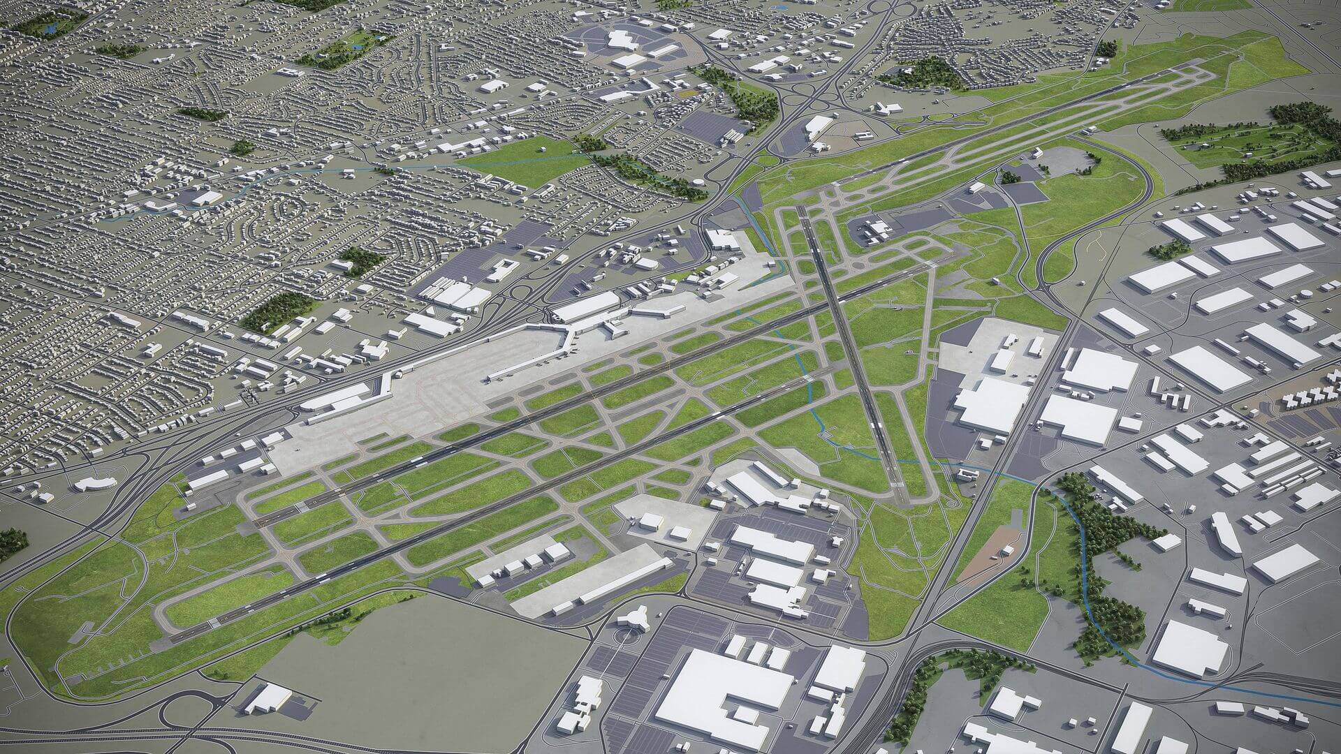 St Louis Lambert International Airport - STL 3D Model by 3dcitymodels
