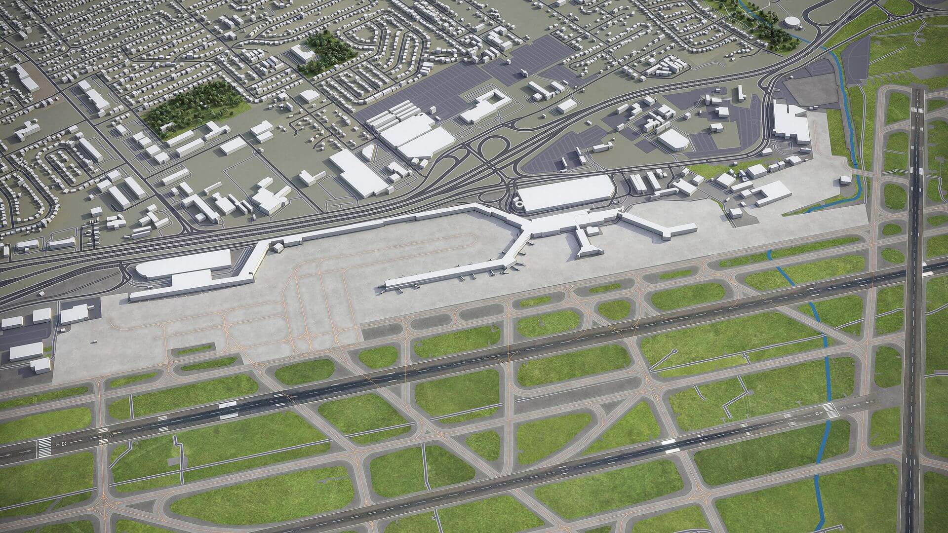 St Louis Lambert International Airport - STL 3D Model by 3dcitymodels