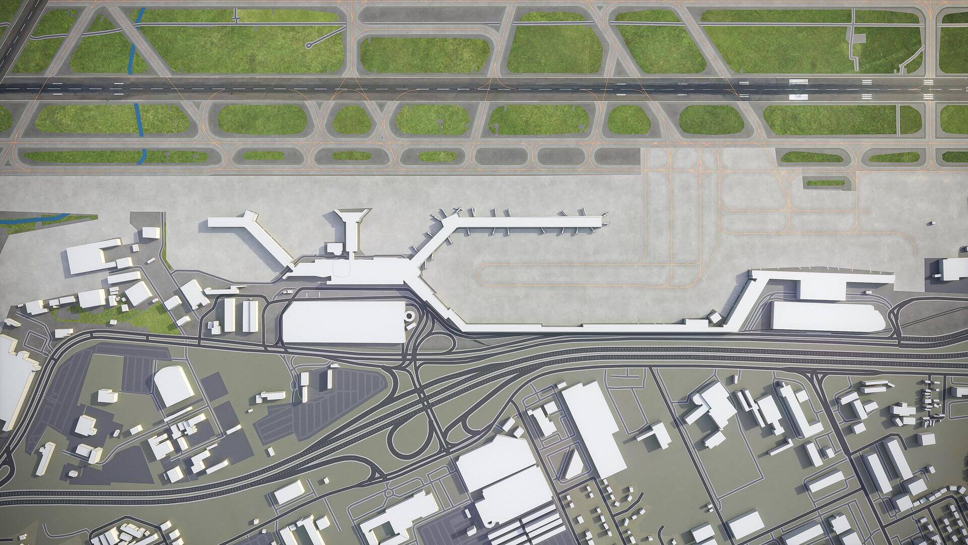 St Louis Lambert International Airport - STL 3D Model by 3dcitymodels