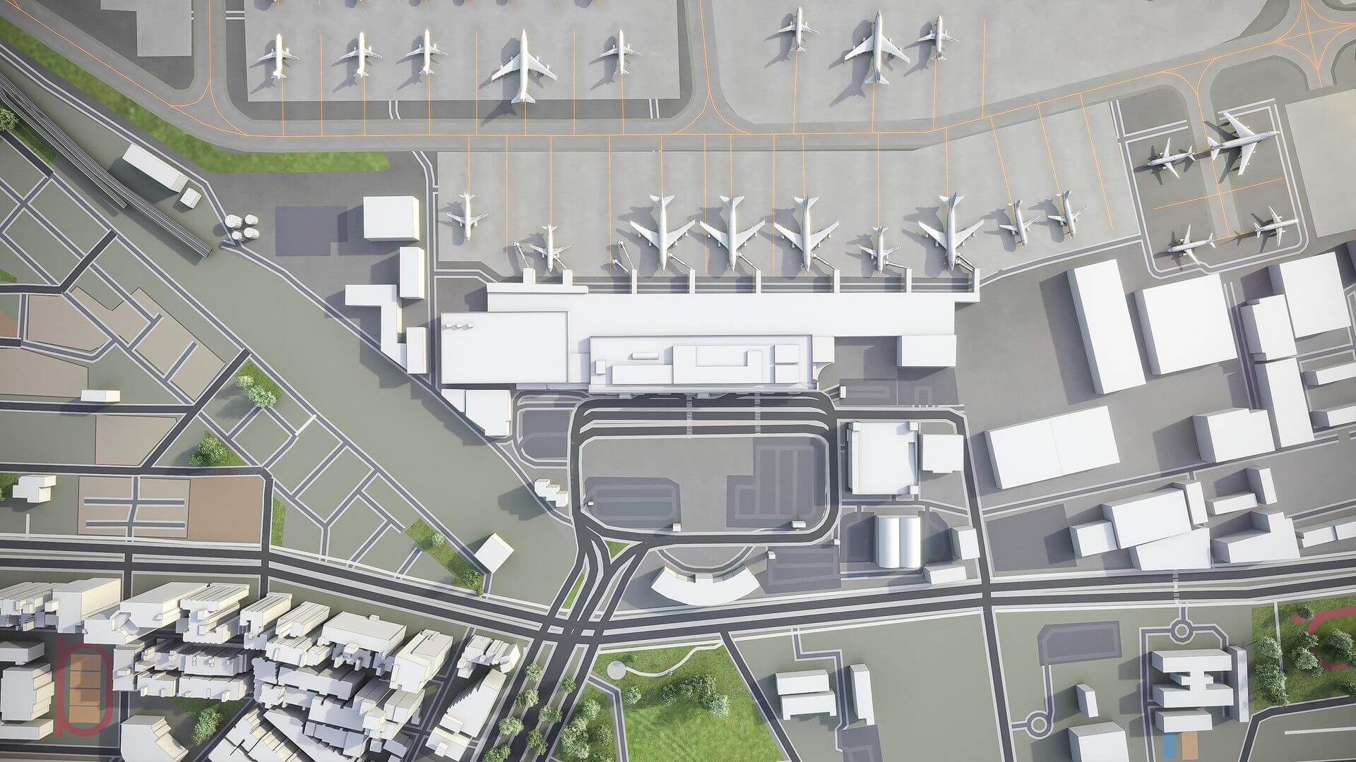 Taipei Songshan Airport - TSA 3D Model by 3dcitymodels