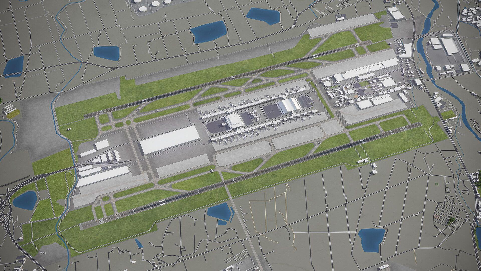 Taiwan Taoyuan International Airport - TPE 3D Model by 3dcitymodels