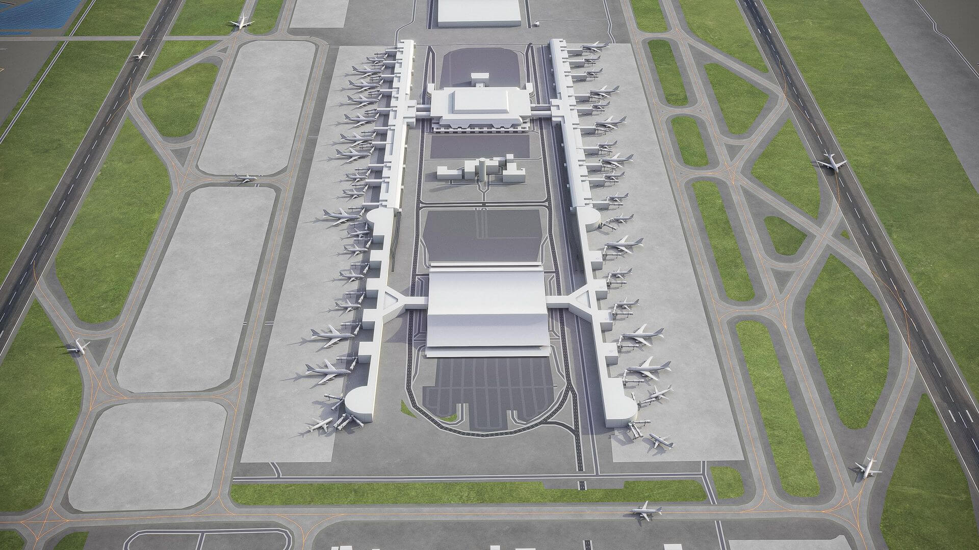 Taiwan Taoyuan International Airport - TPE 3D Model by 3dcitymodels
