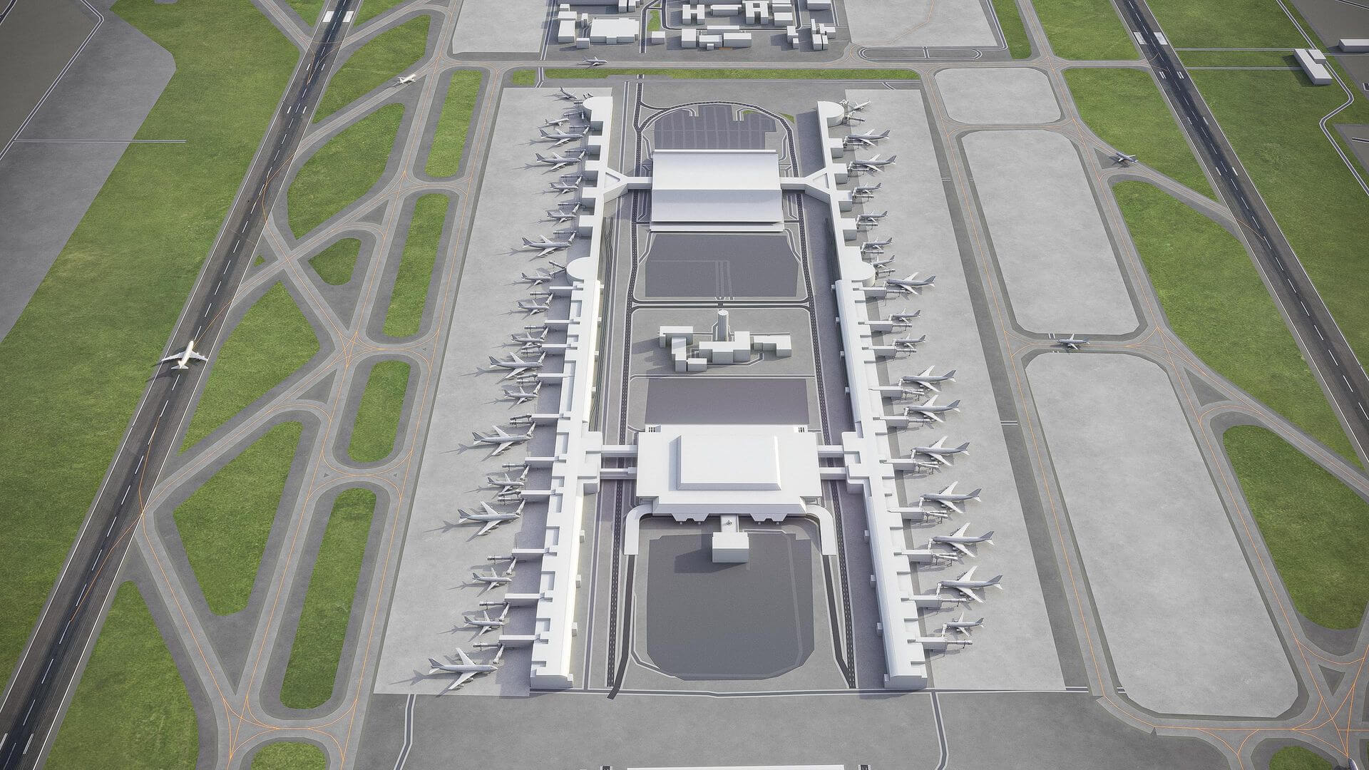 Taiwan Taoyuan International Airport - TPE 3D Model by 3dcitymodels