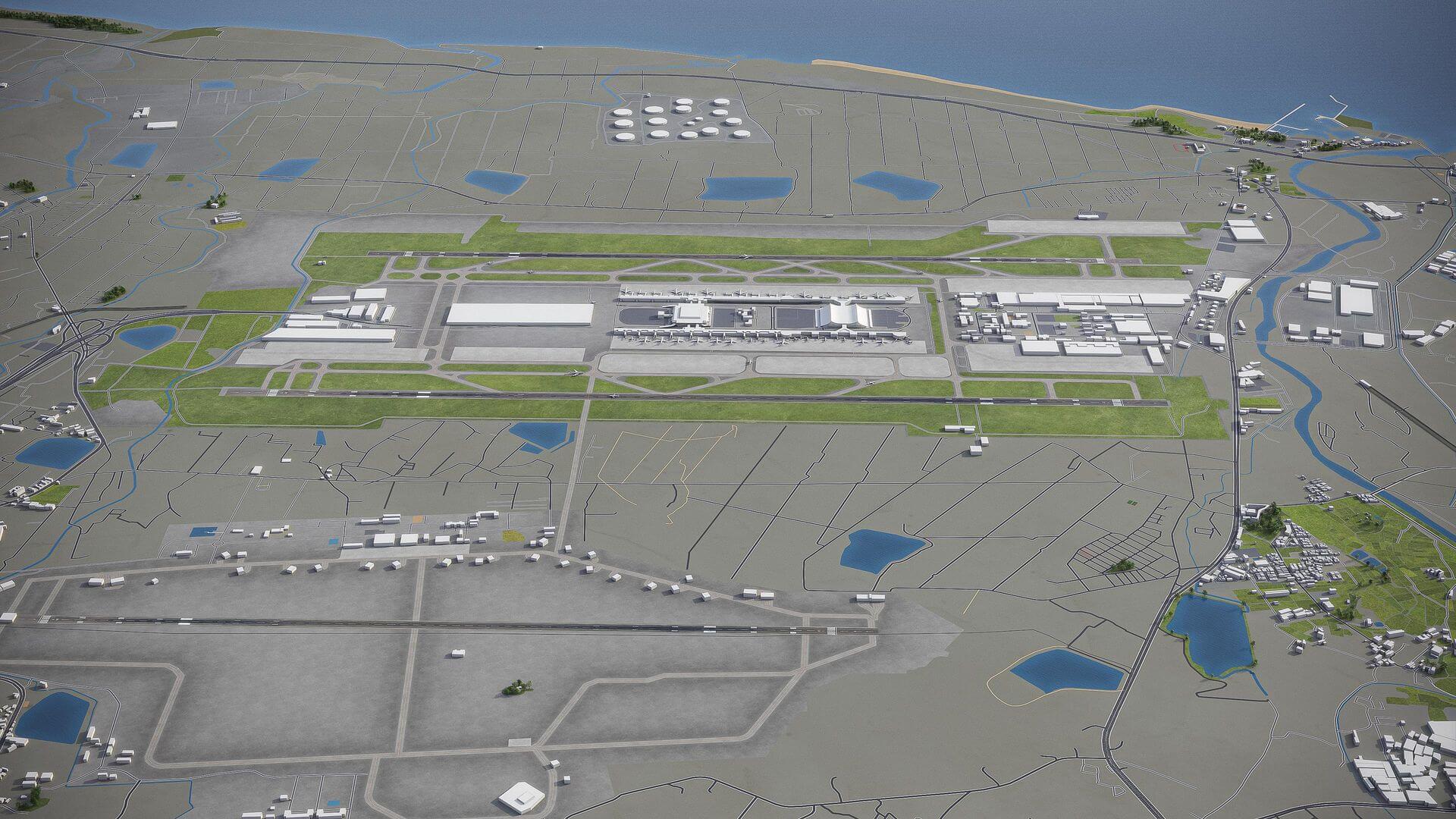 Taiwan Taoyuan International Airport - TPE 3D Model by 3dcitymodels