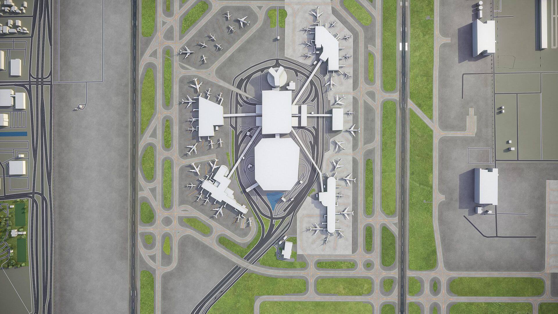 Tampa Airport - TPA 3D Model by 3dcitymodels