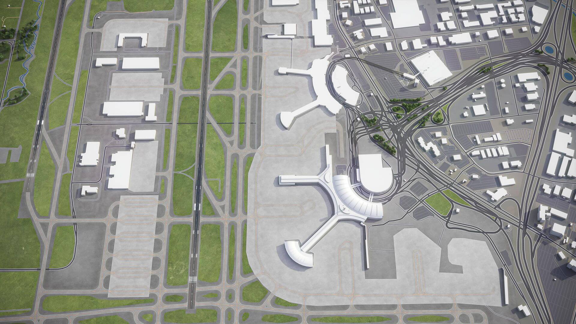 Toronto Pearson International Airport - YYZ 3D Model by 3dcitymodels