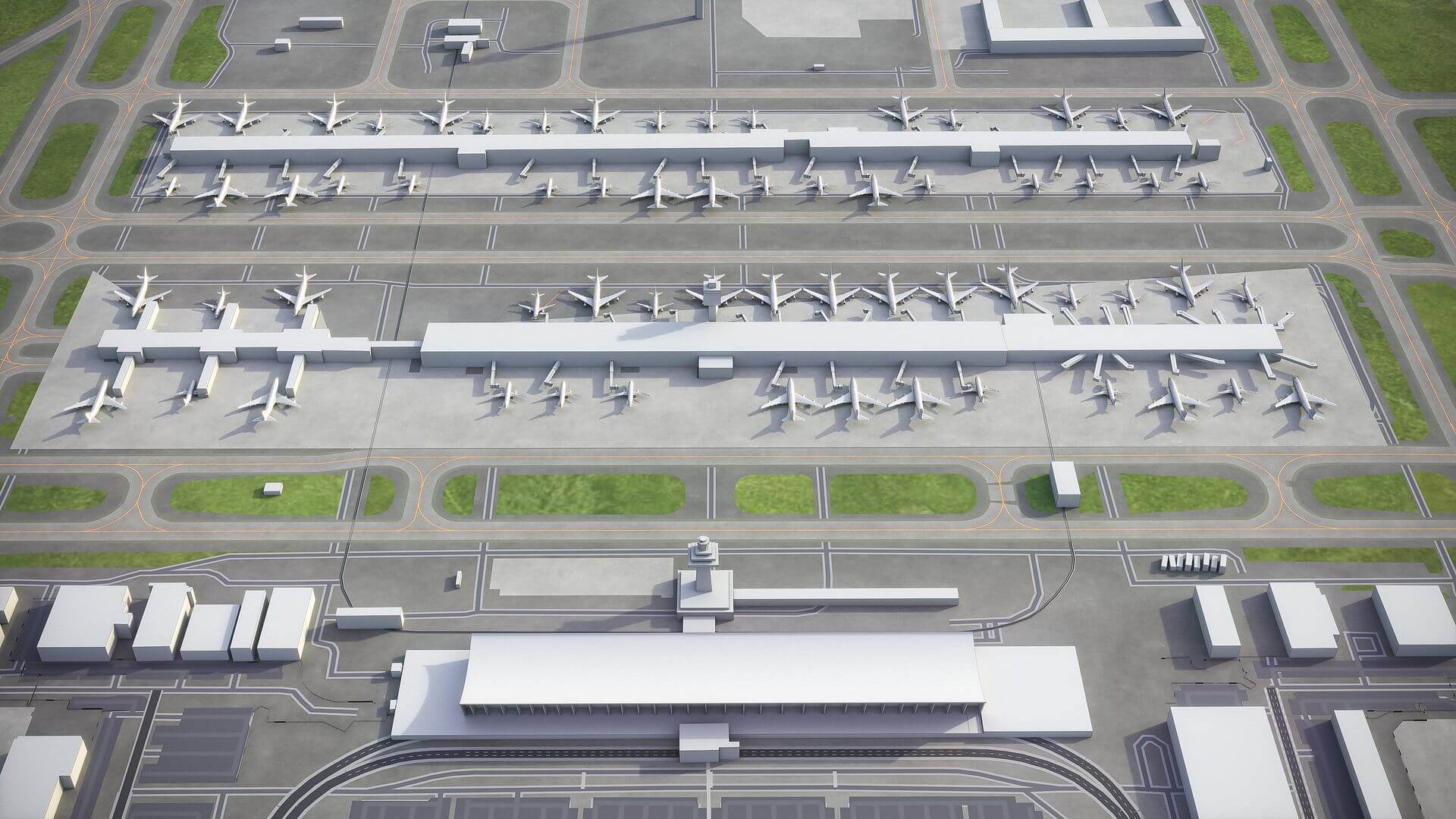 Washington Dulles International Airport - IAD 3D Model by 3dcitymodels