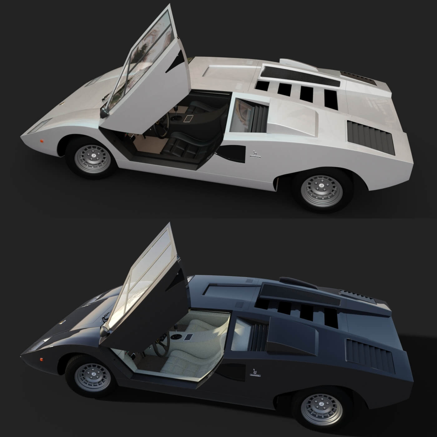 LAMBORGHINI COUNTACH PERISCOPO 1974 3D Render by 3DClassics