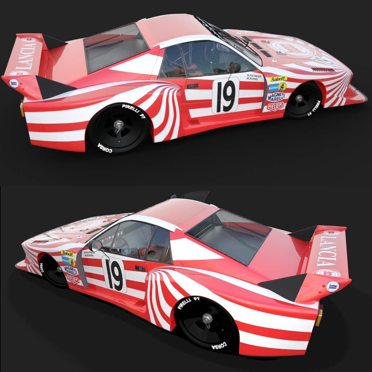 LANCIA MONTE CARLO TURBO 3D Render, Digital Art by 3DClassics