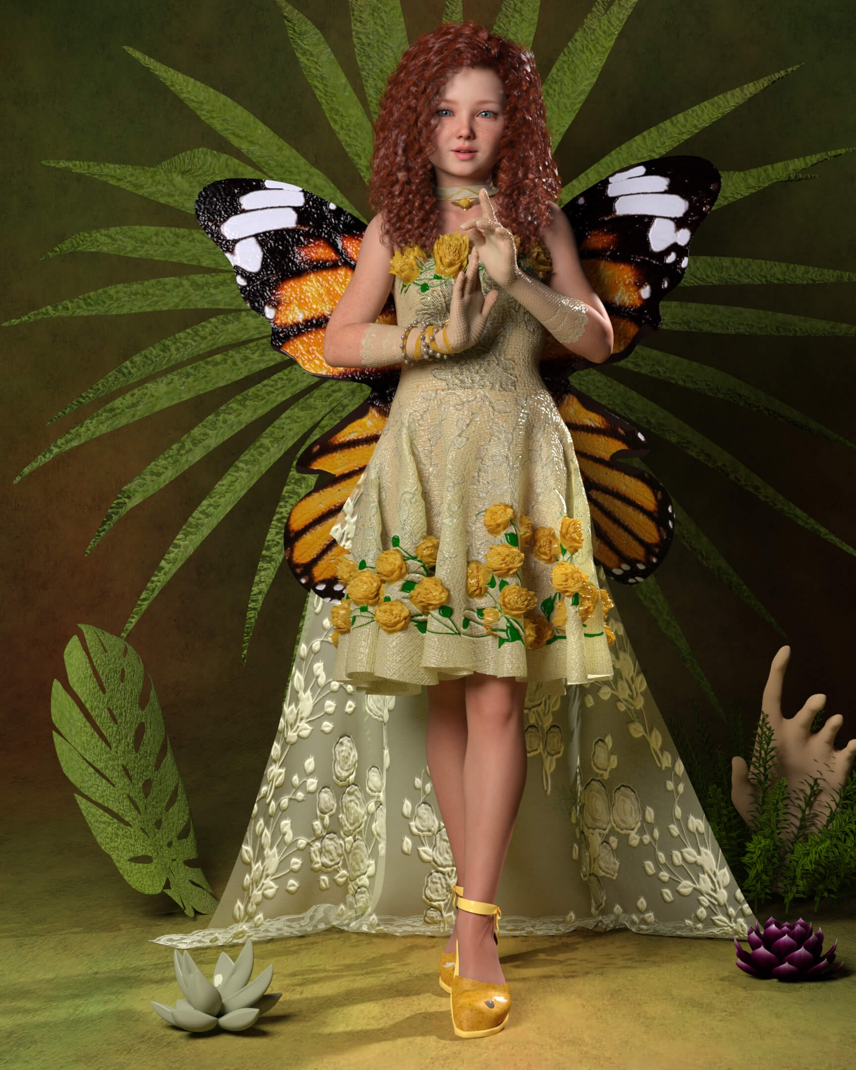 Lynetta 3D Render, Digital Art by 3ddased