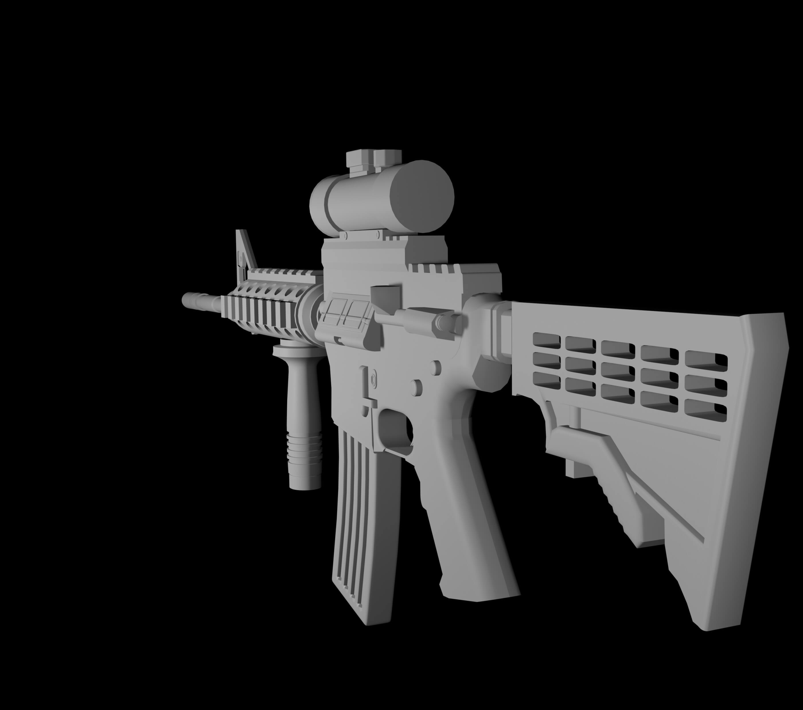 M4A1 Assault Rifle - 3D Model by 3dDesignDave