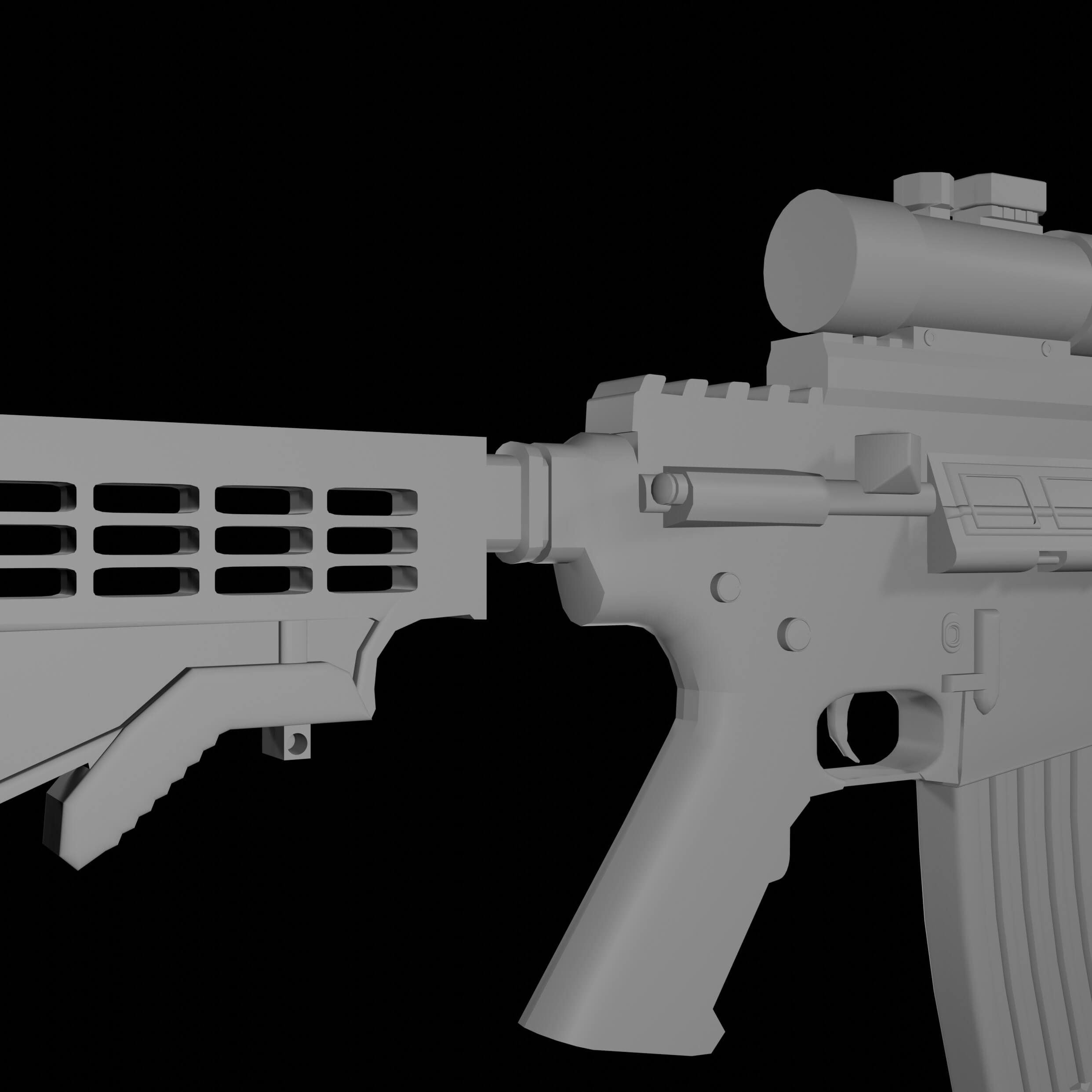M4A1 Assault Rifle - 3D Model by 3dDesignDave
