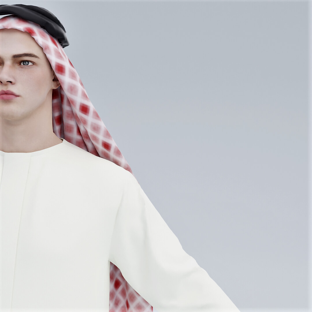 Arabian Traditional Costume for Men - 3D Model by 3deelee