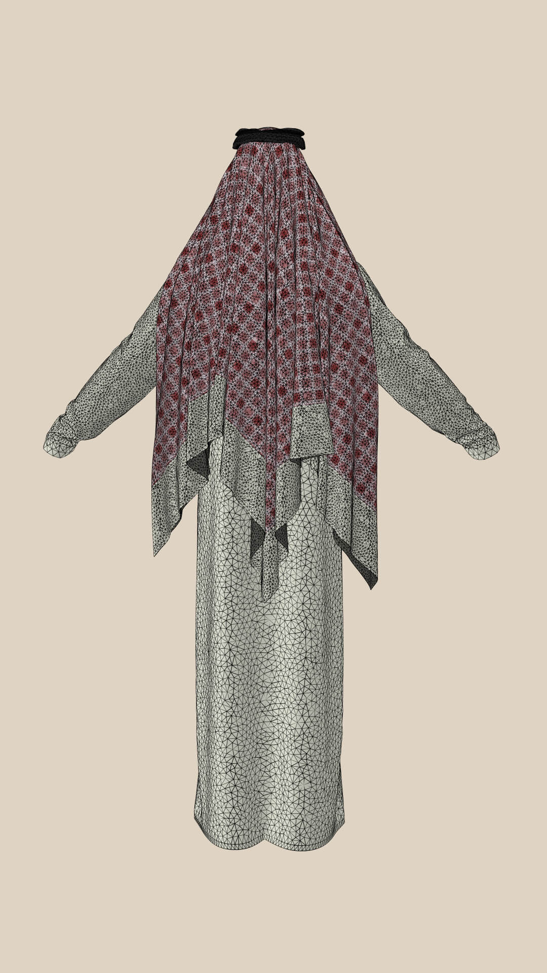 Arabian Traditional Costume for Men - 3D Model by 3deelee