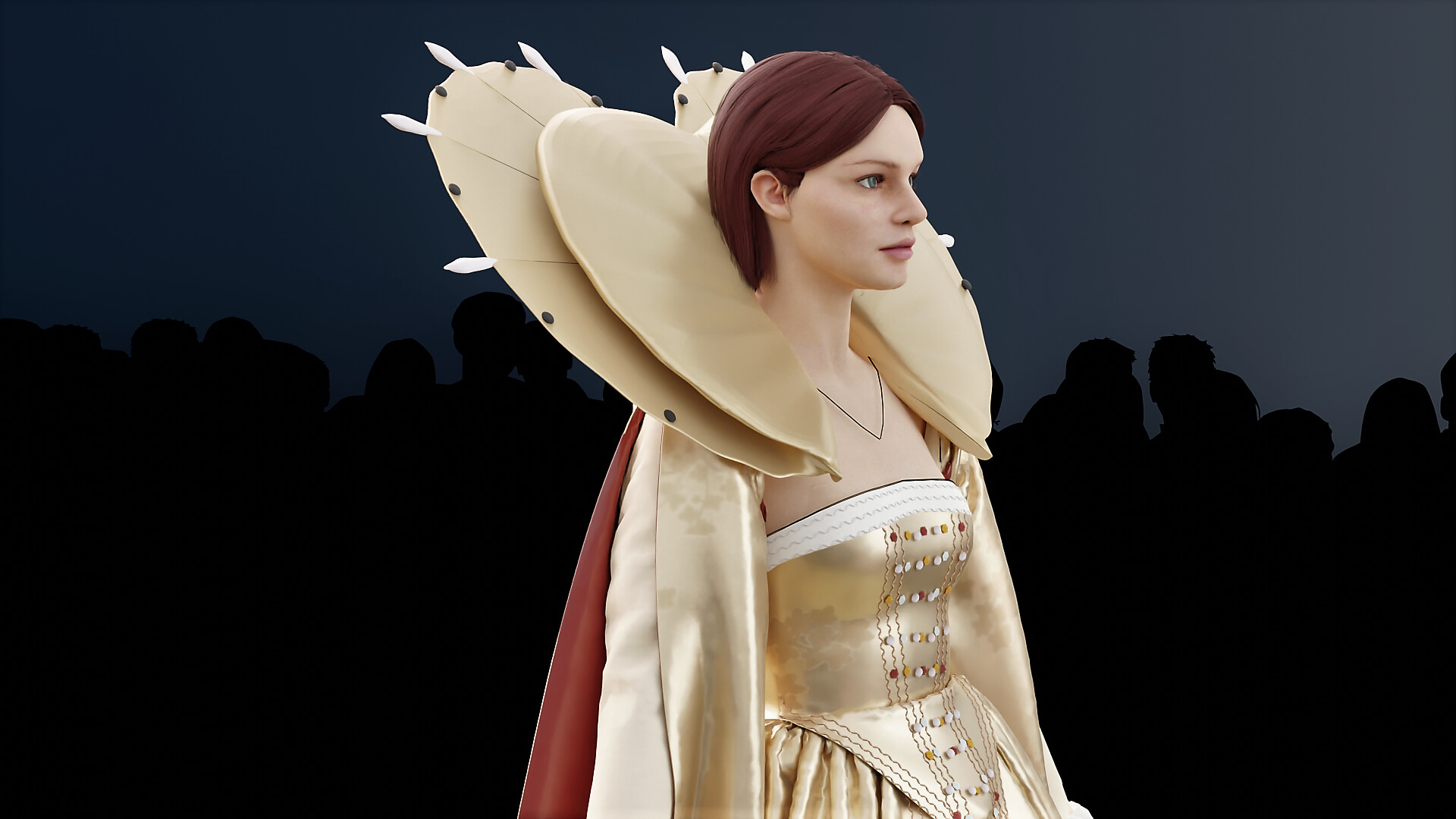 Elizabeth I's Gown Historical Clothing - 3D Model by 3deelee