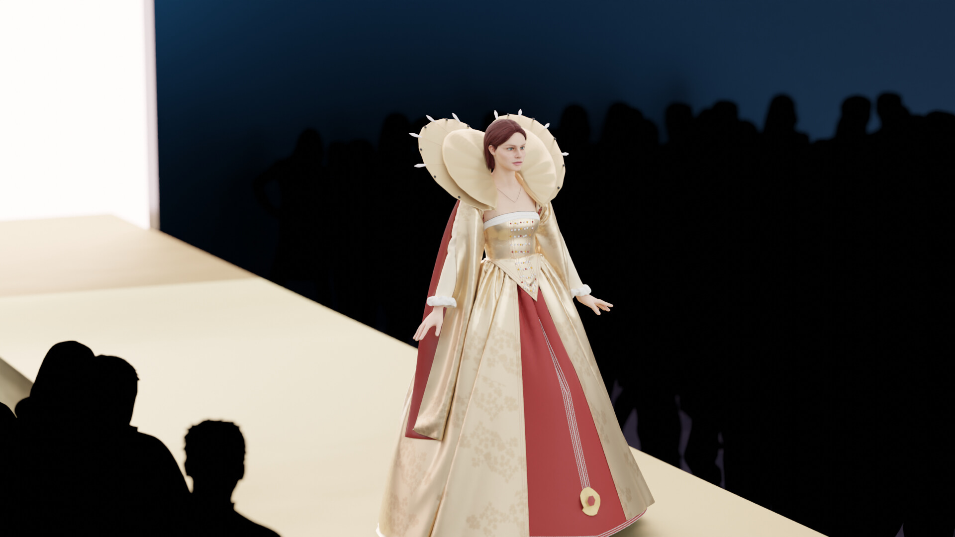 Elizabeth I's Gown Historical Clothing - 3D Model by 3deelee