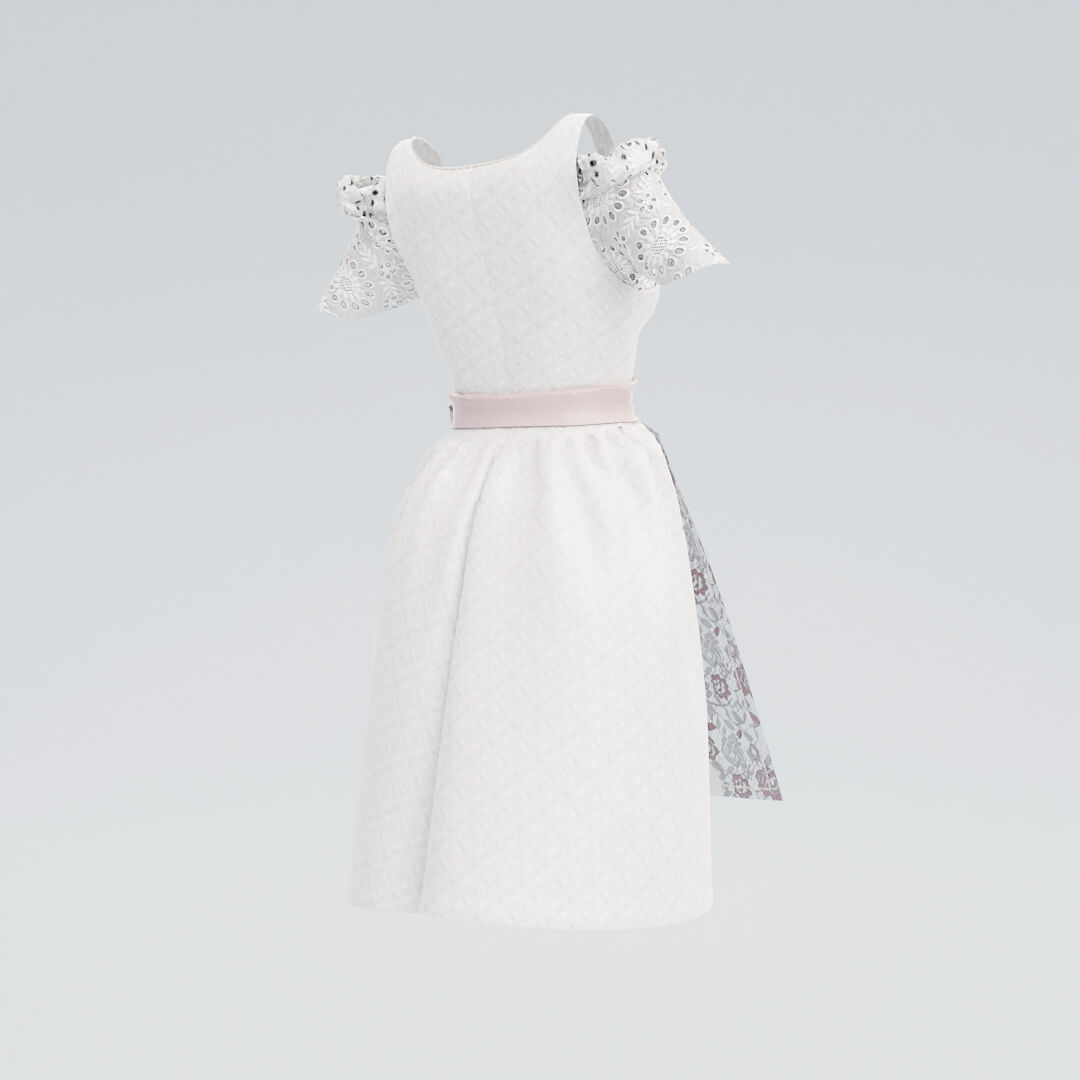 German Traditional Dress Dirndl 3D Model by 3deelee