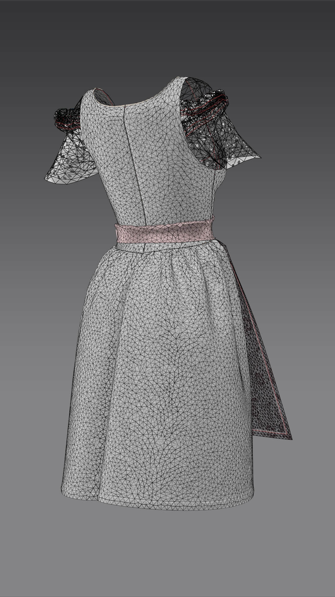 German Traditional Dress Dirndl 3D Model by 3deelee