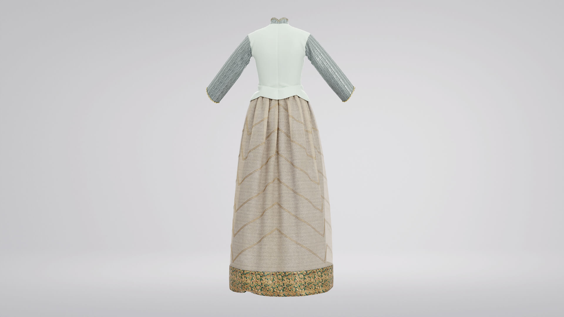 Hanfu-Cheongsam High-Poly 3D Model by 3deelee