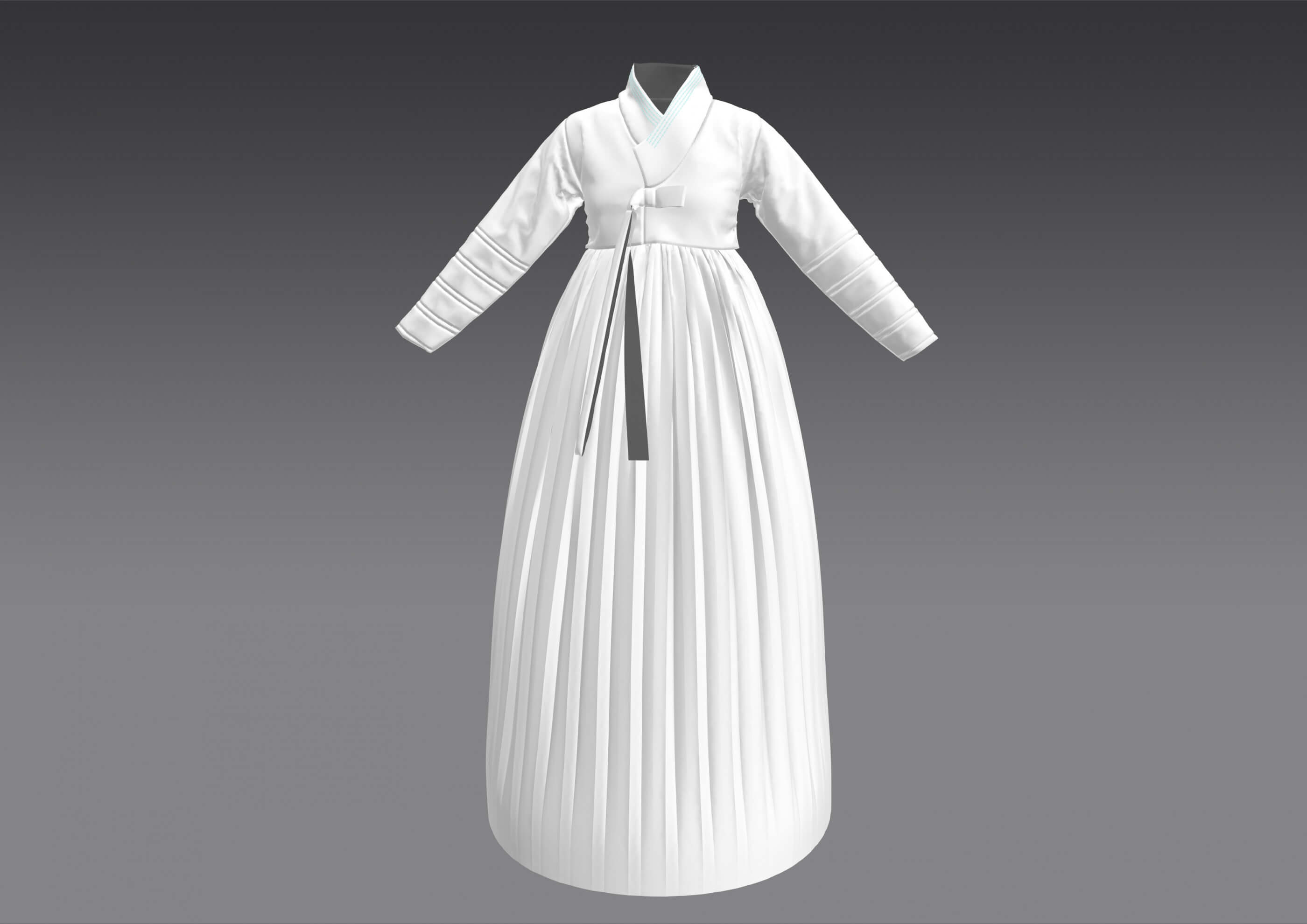 Hanfu-Hanbok High-Poly 3D Model by 3deelee