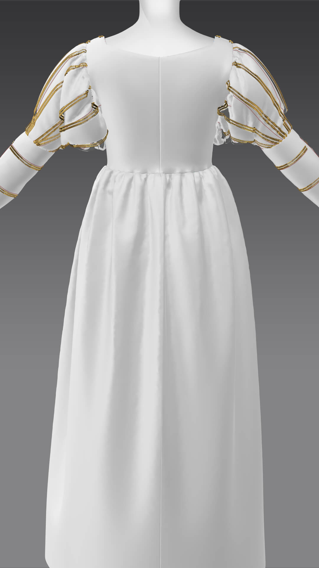 Italian Renaissance Dress, Historical Gown - 3D Model by 3deelee