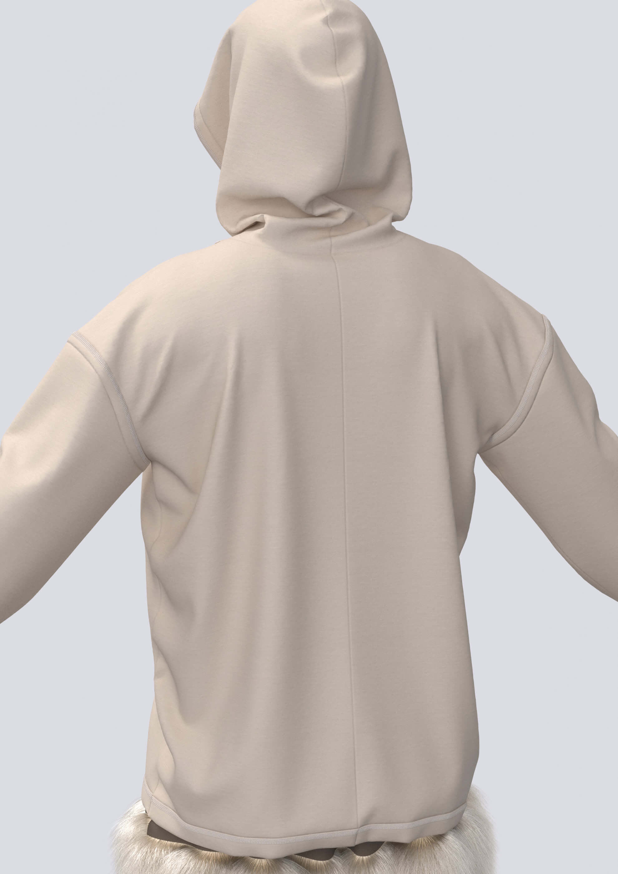 Oversized Hoodie and Pants - 3D Model by 3deelee
