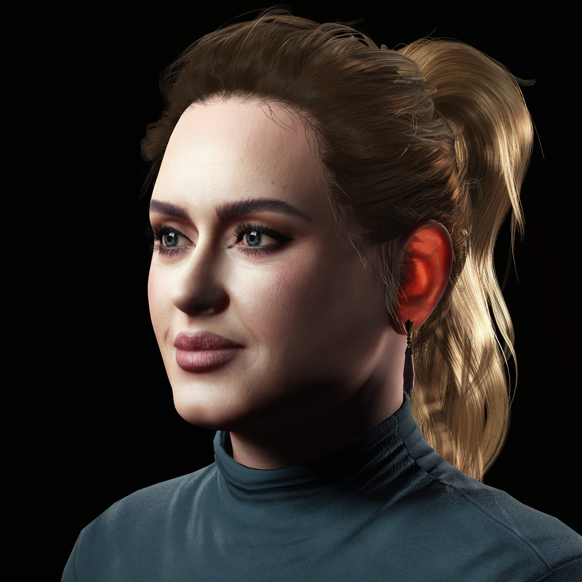 Adele Character 3D Model Low Poly 3D Model by 3designer94