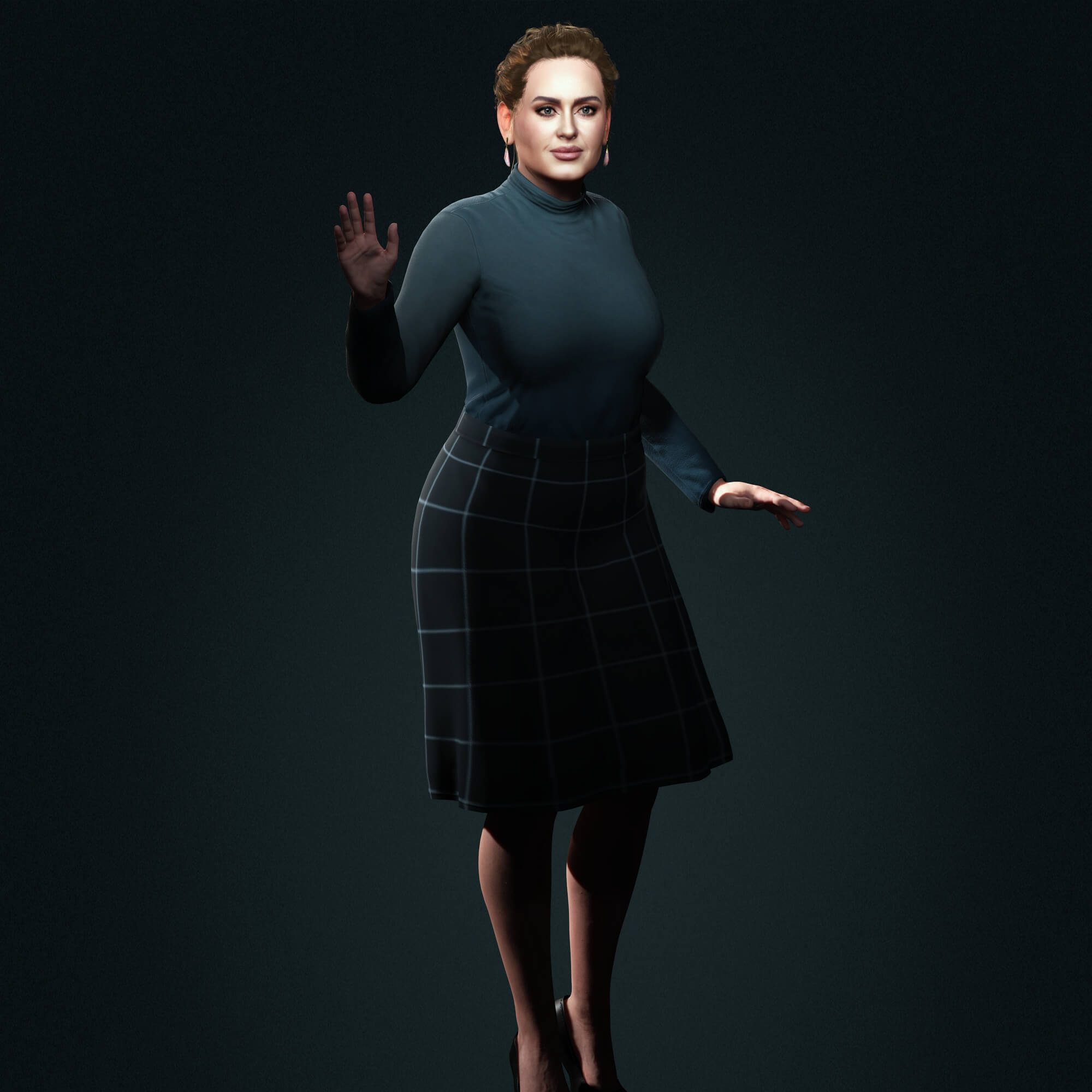 Adele Character 3D Model Low Poly 3D Model by 3designer94