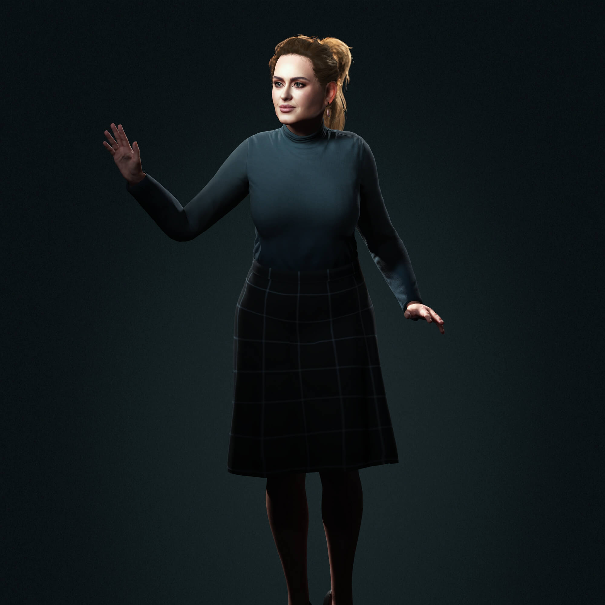 Adele Character 3D Model Low Poly 3D Model by 3designer94