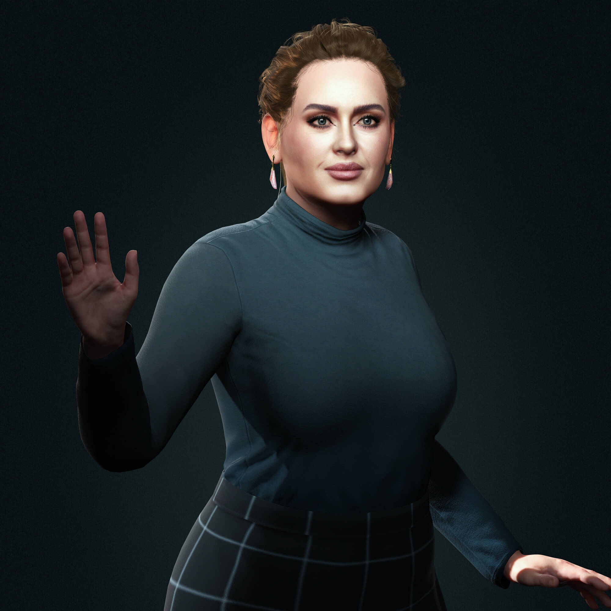 Adele Character 3D Model Low Poly 3D Model by 3designer94