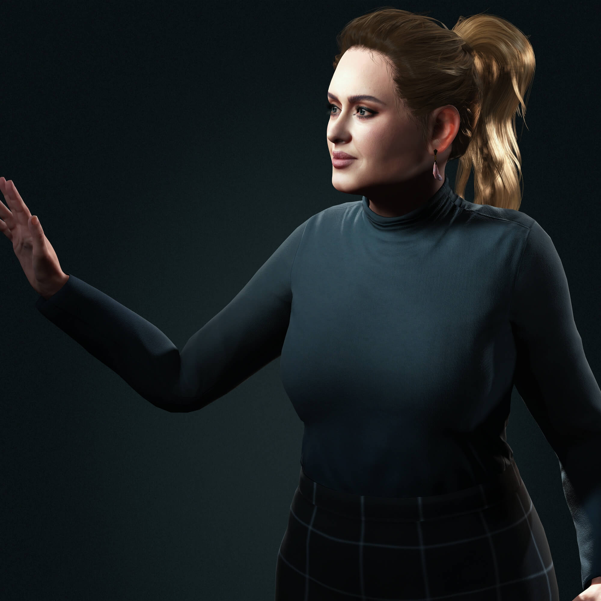 Adele Character 3D Model Low Poly 3D Model by 3designer94