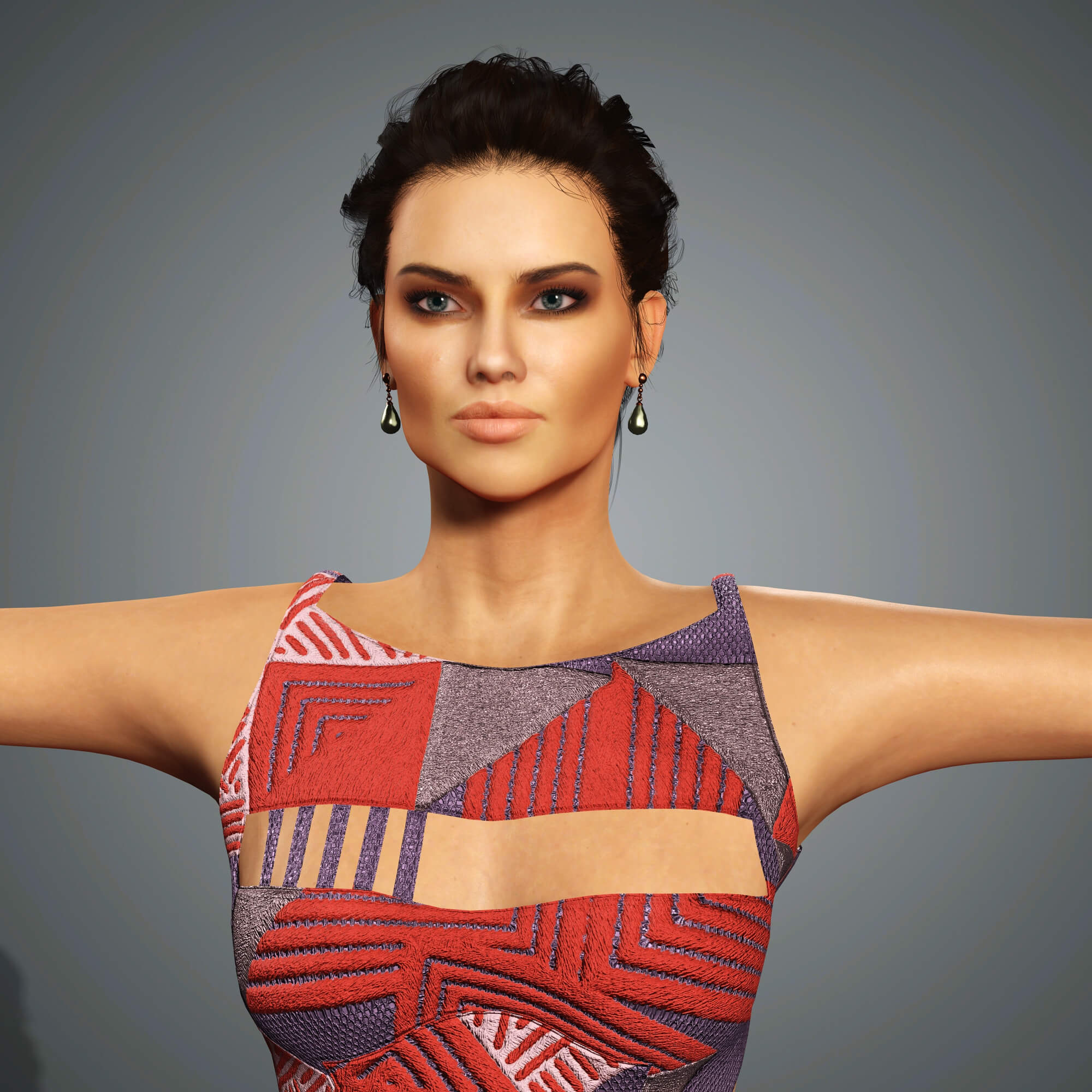 Adriana Lima Character 3D Model Low Poly 3D Model by 3designer94