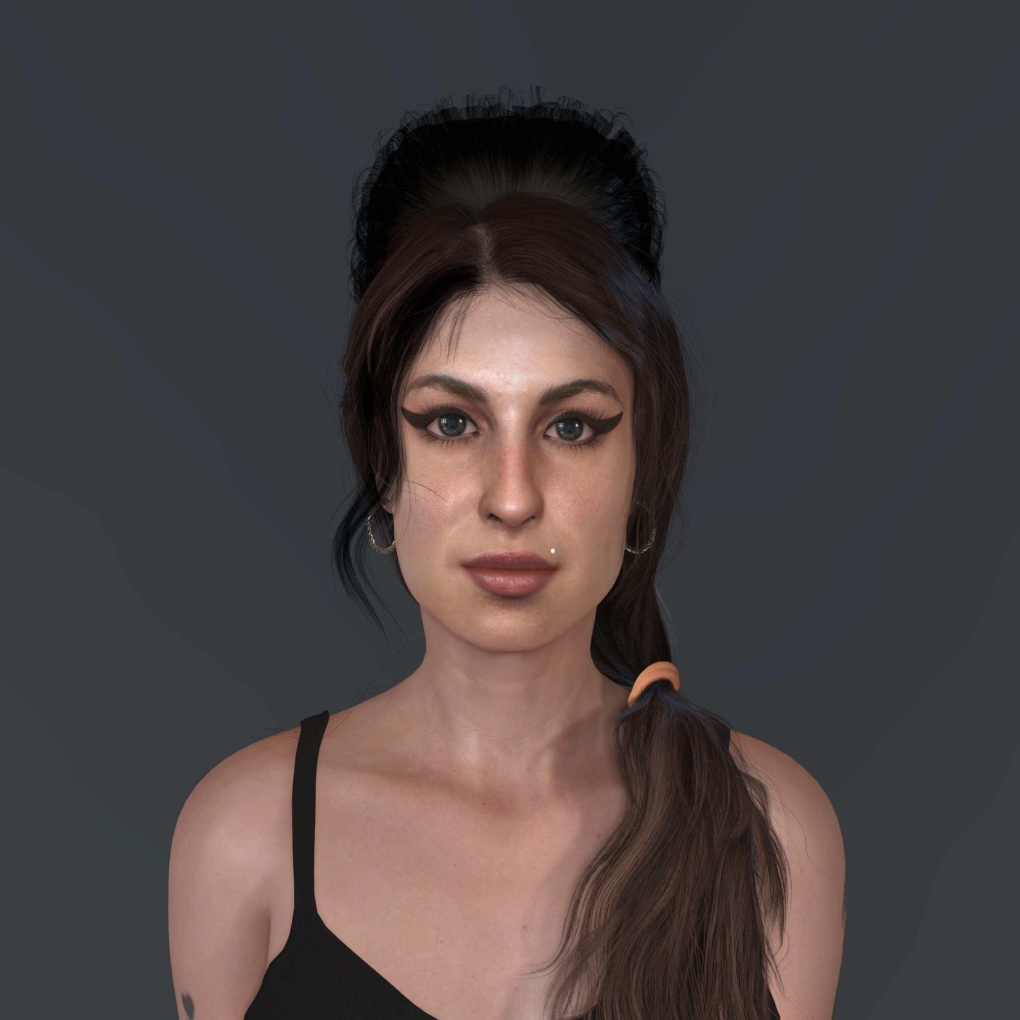 Amy Winehouse 3D Model Low Poly by 3designer94