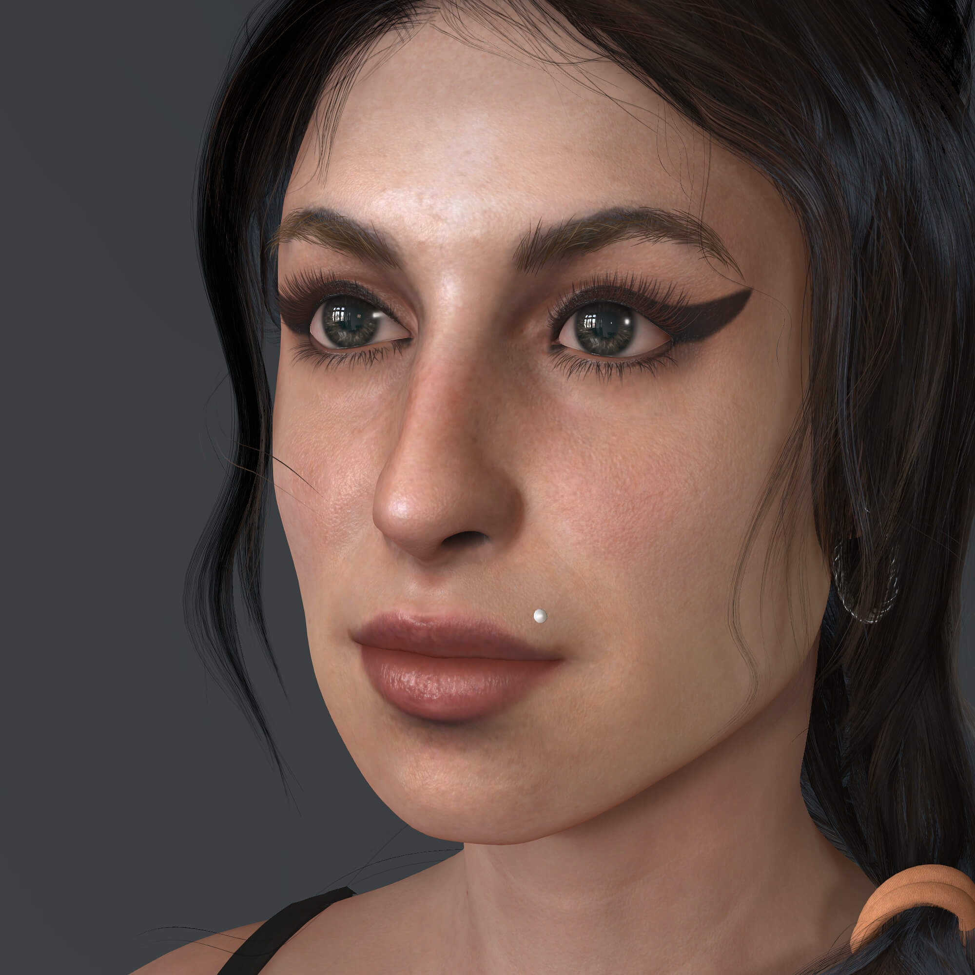 Amy Winehouse 3D Model Low Poly by 3designer94