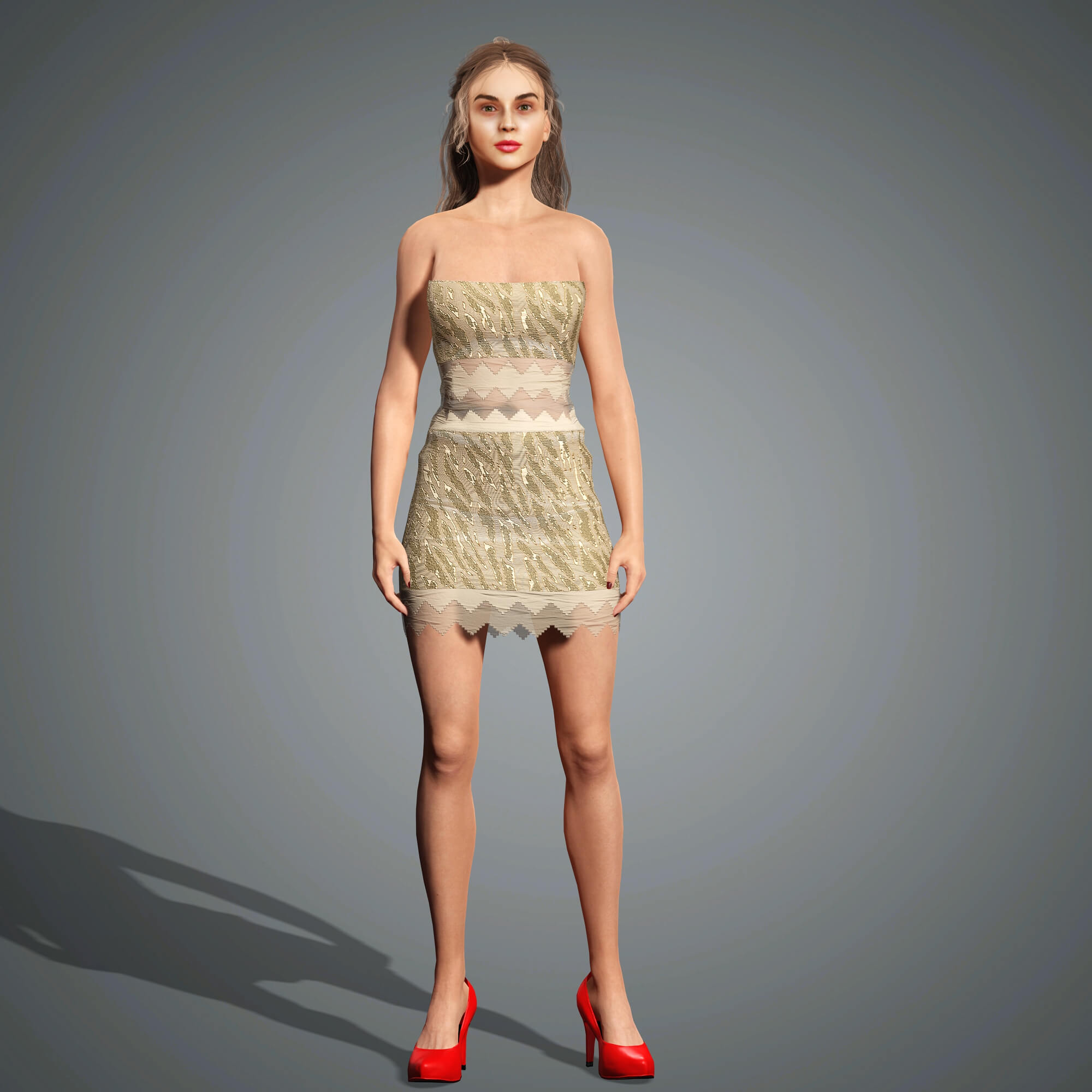 Ana de Armas Character Low Poly 3D Model by 3designer94