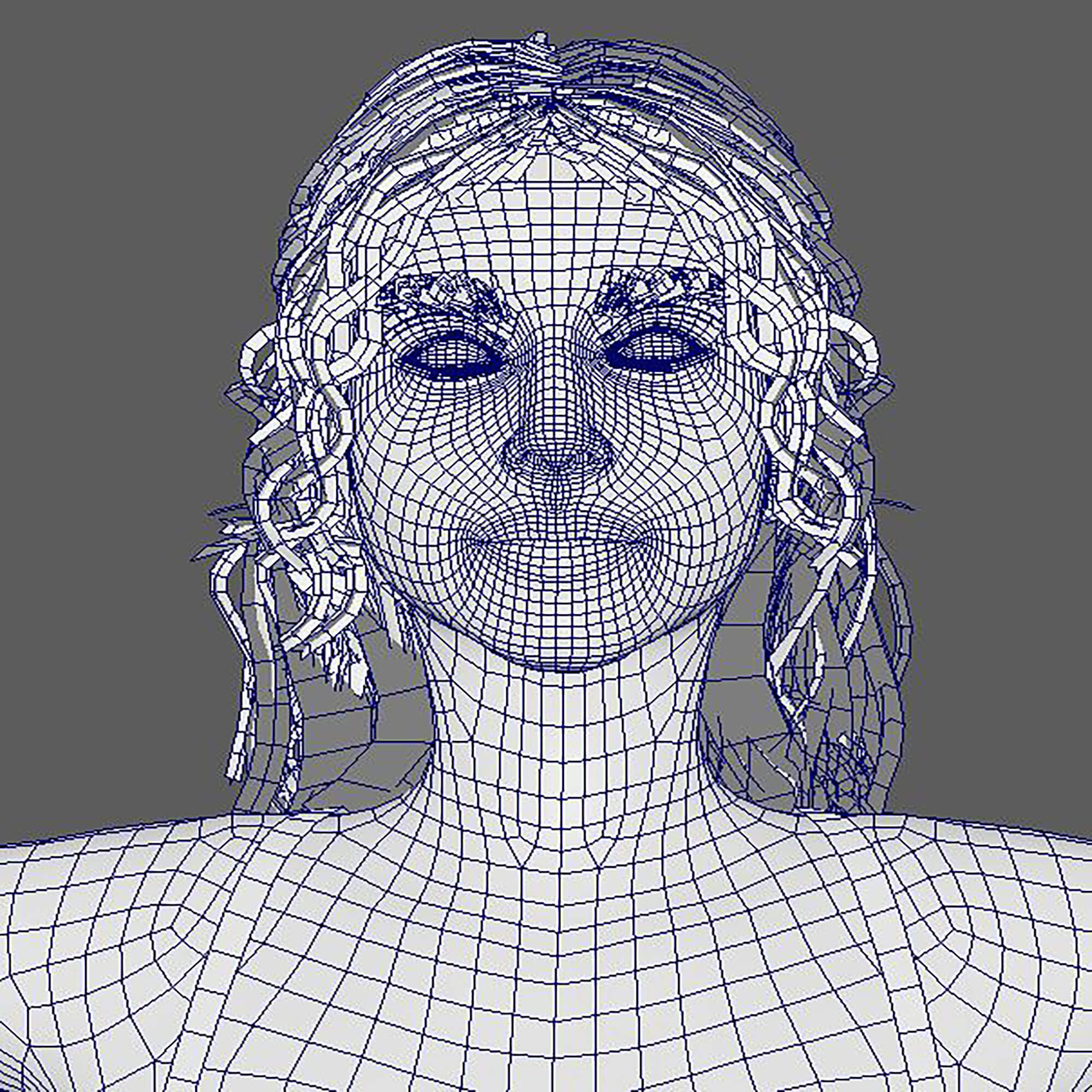 Ana de Armas Character Low Poly 3D Model by 3designer94