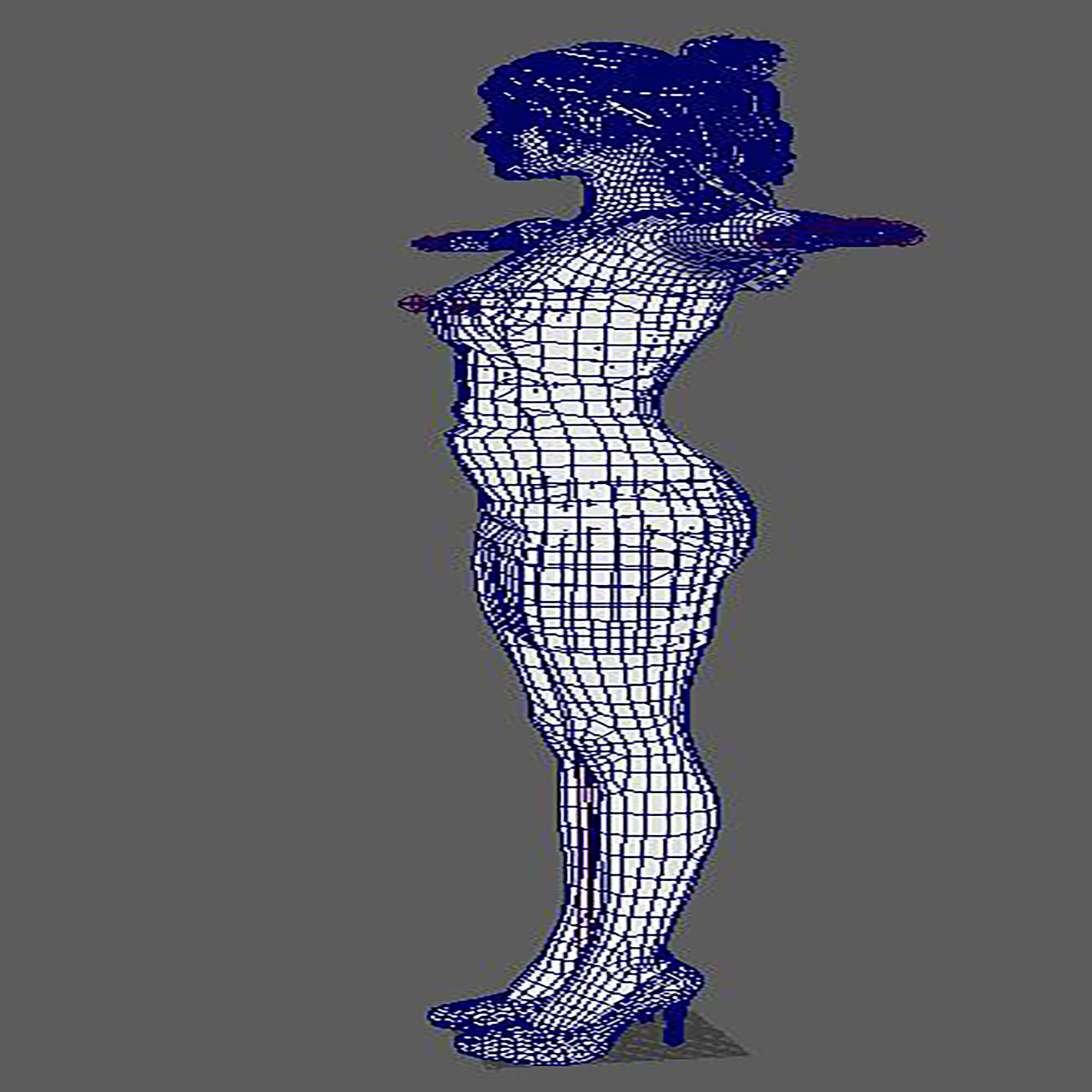 Ana de Armas Character Low Poly 3D Model by 3designer94