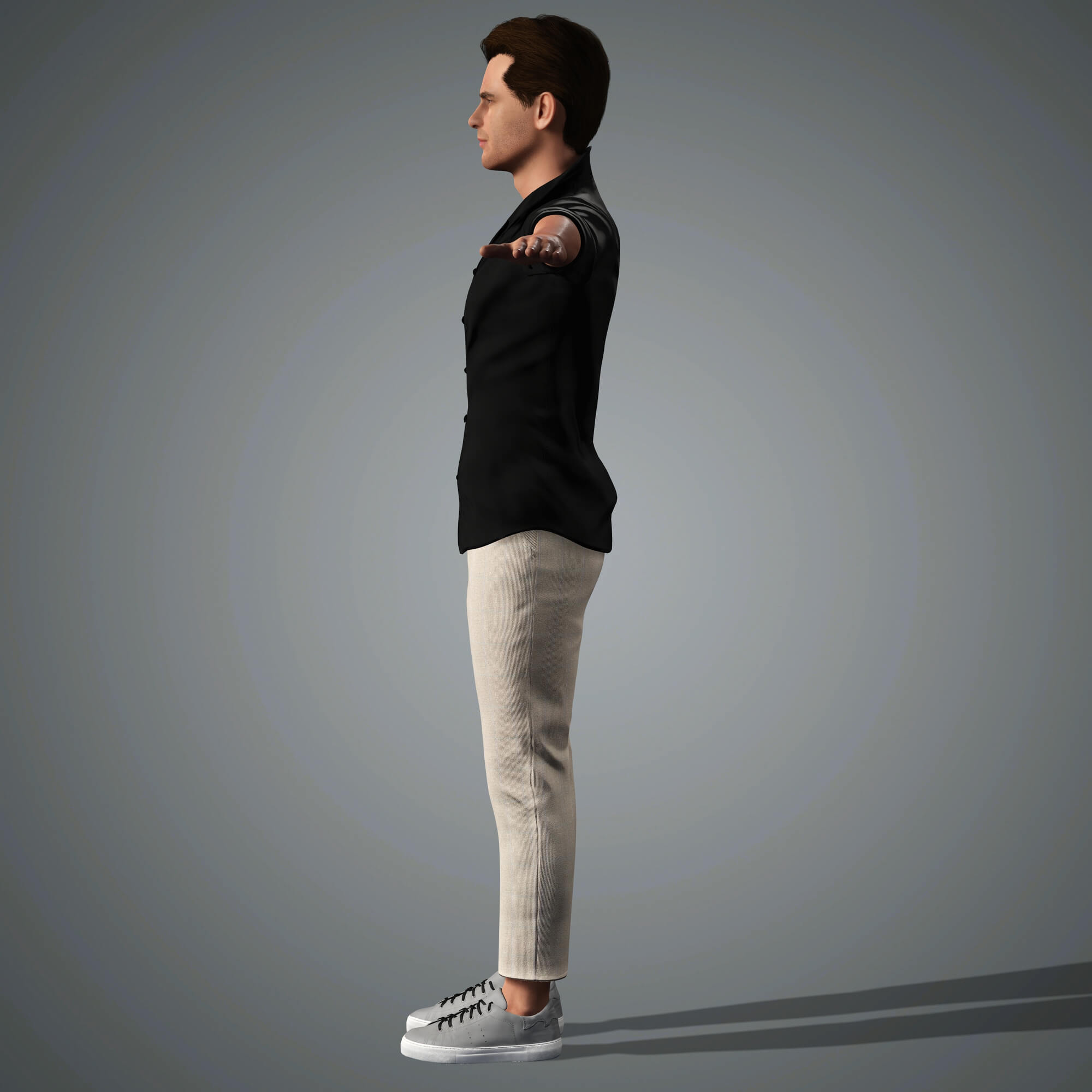Andrew Garfield Character 3D Model Low-Poly by 3designer94